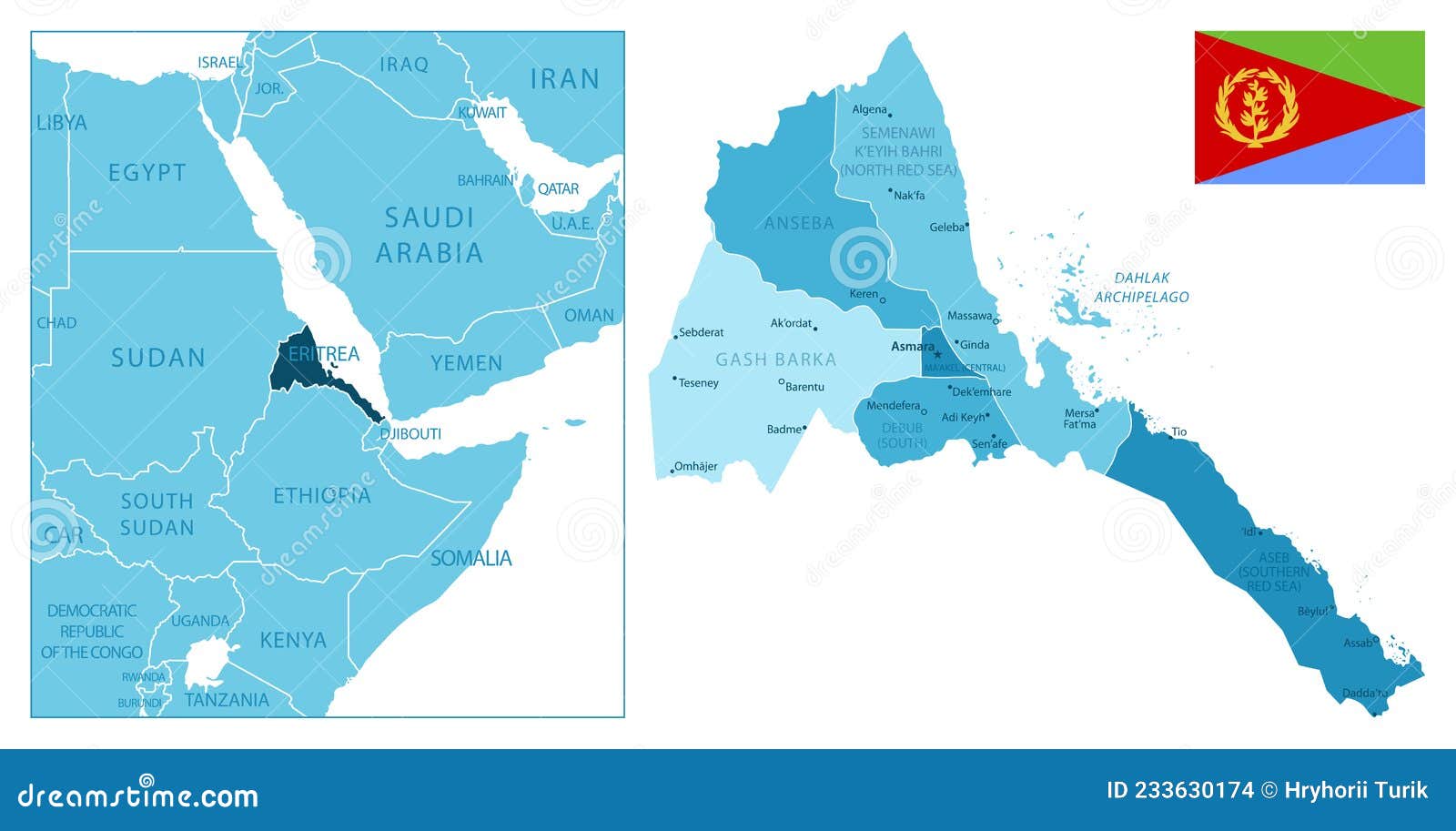 Detailed Map Of Asmara City, Capital Of Eritrea. Municipal ...