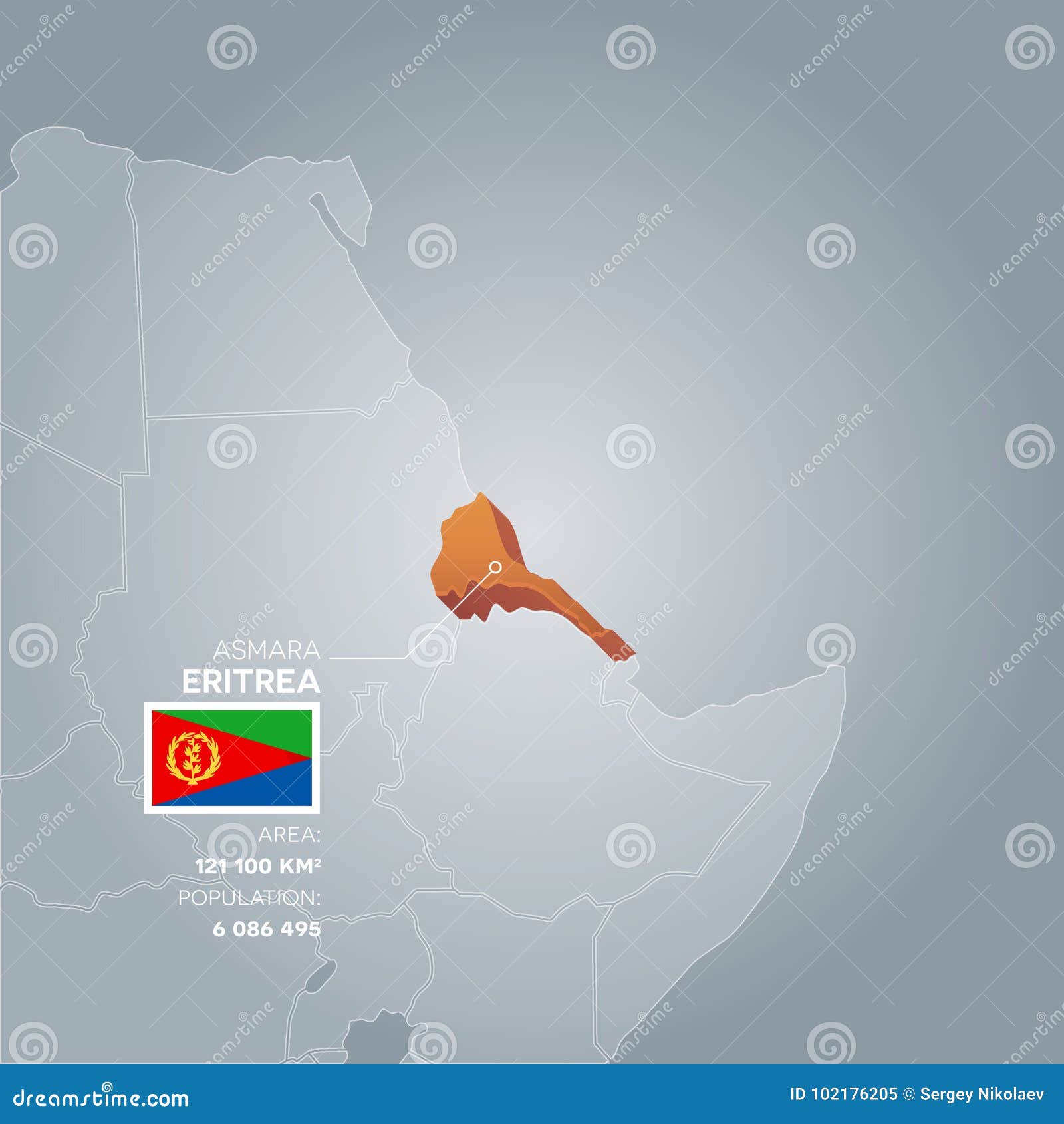 Eritrea information map. stock vector. Illustration of graphic - 102176205