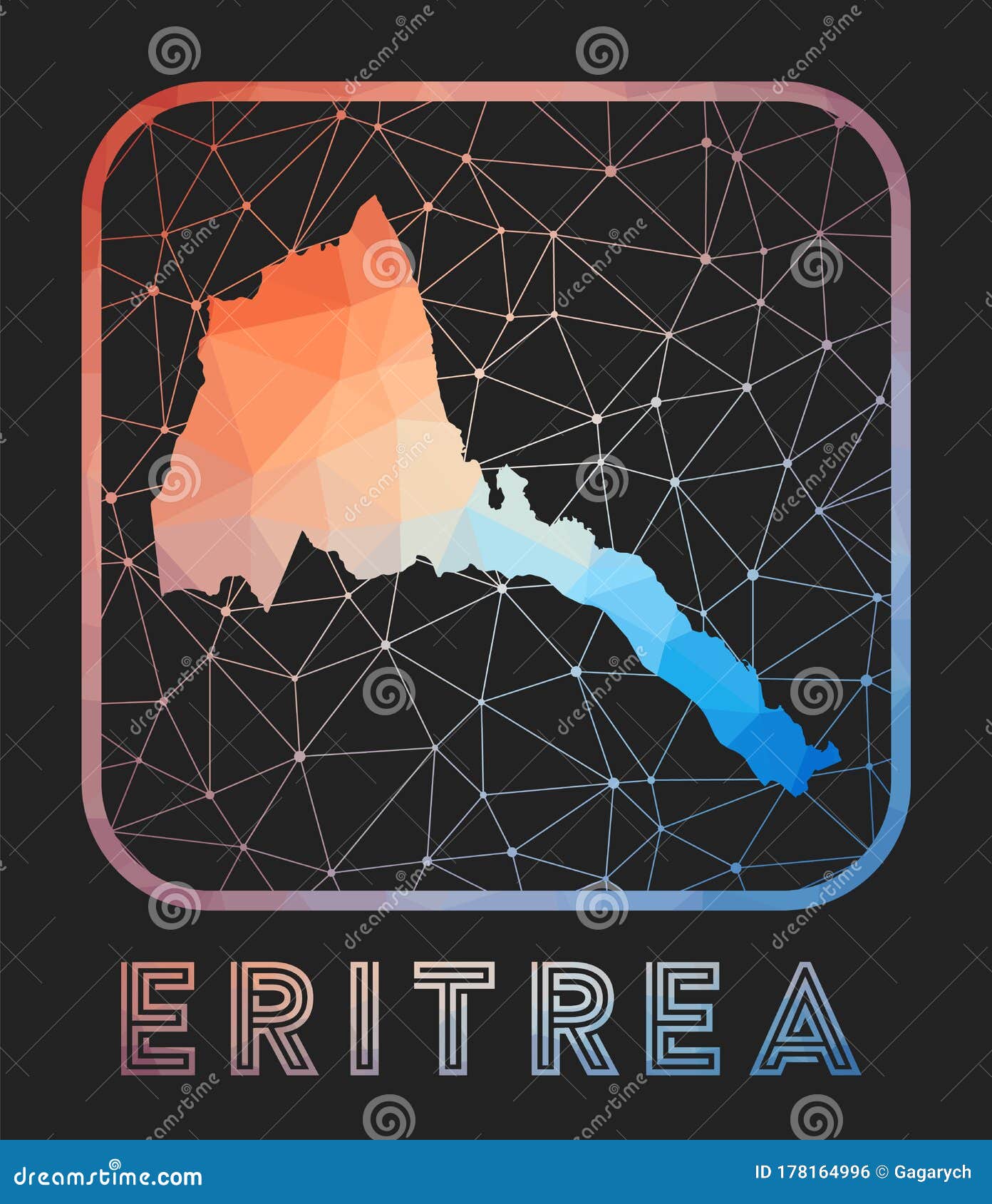 Eritrea map design. stock vector. Illustration of isolated - 178164996