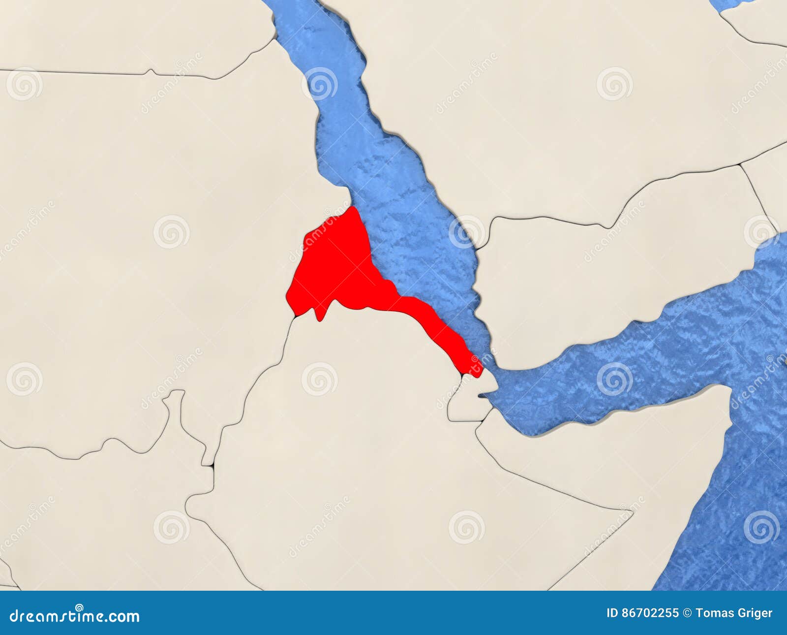 Eritrea on map stock illustration. Illustration of eritrean - 86702255