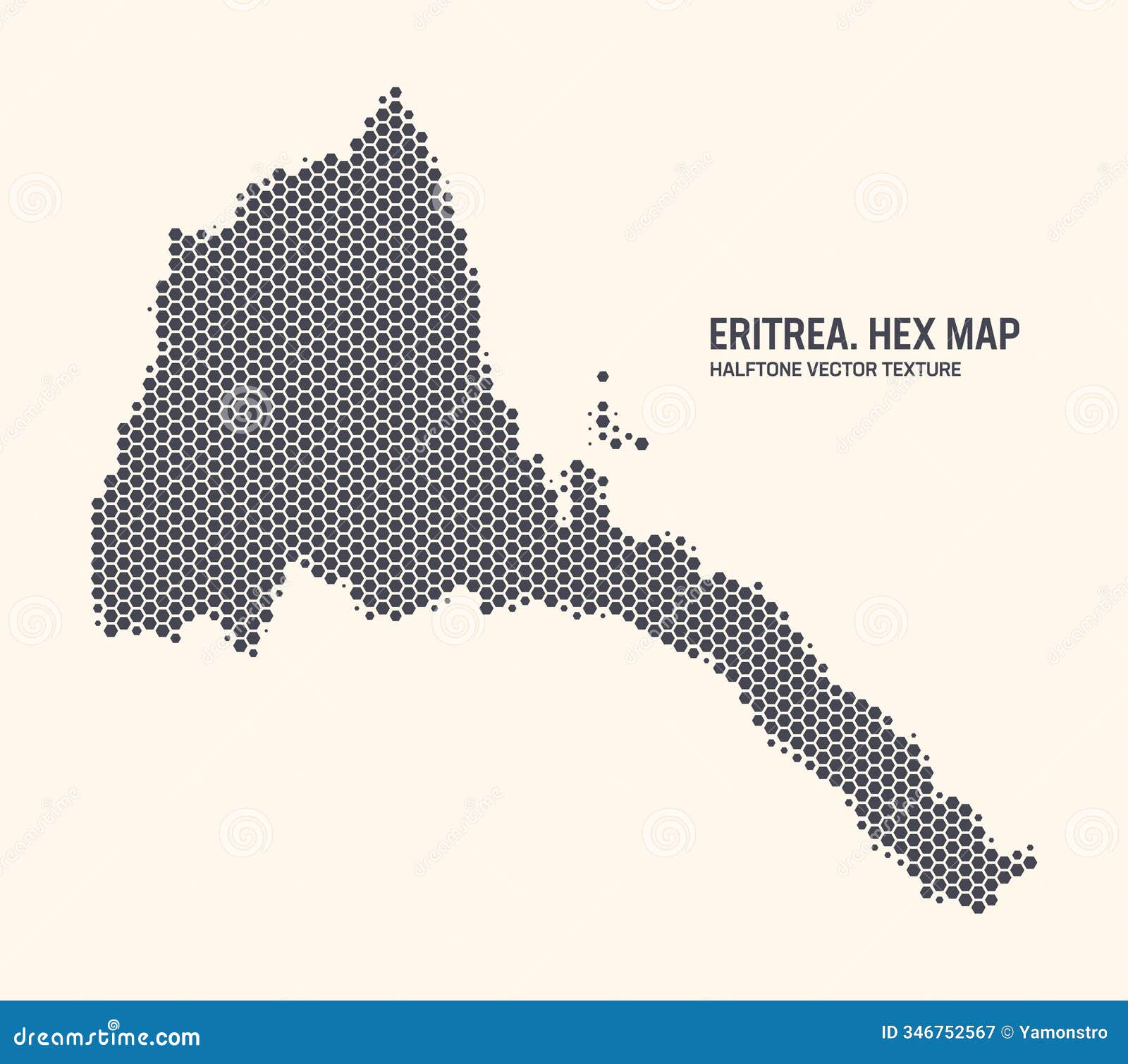 Eritrea Map Vector Hexagonal Half Tone Pattern Isolated On Light Background | CartoonDealer.com ...