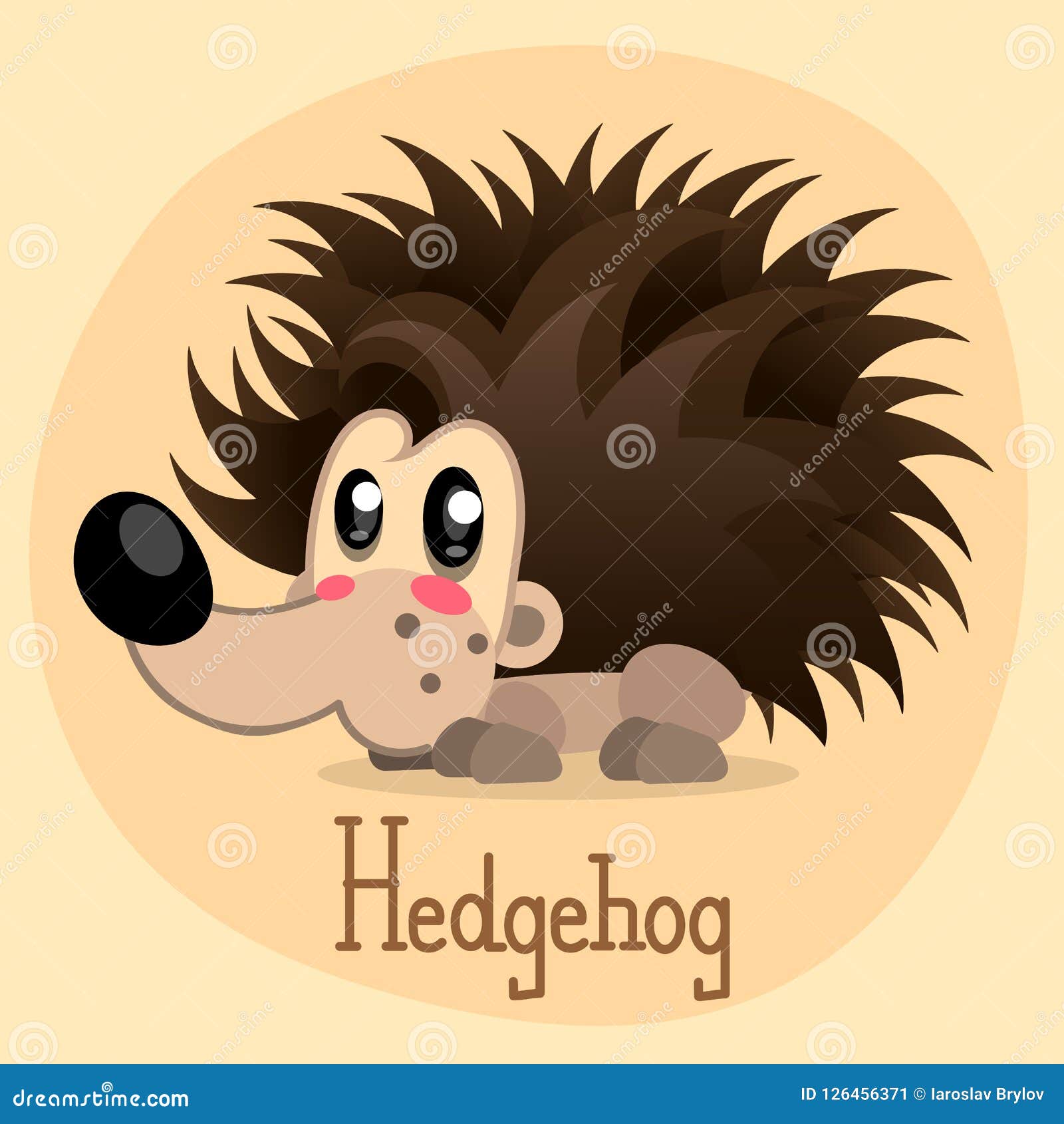 Erizo Adorable En Estilo Plano Moderno Vector Ilustración del Vector ...