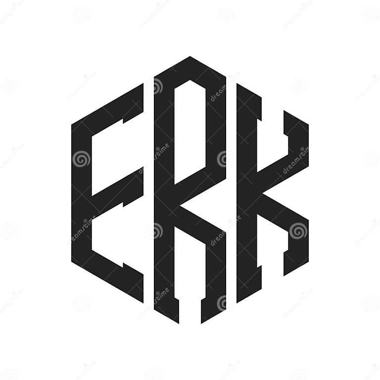 ERK Logo Design. Initial Letter ERK Monogram Logo Using Hexagon Shape ...