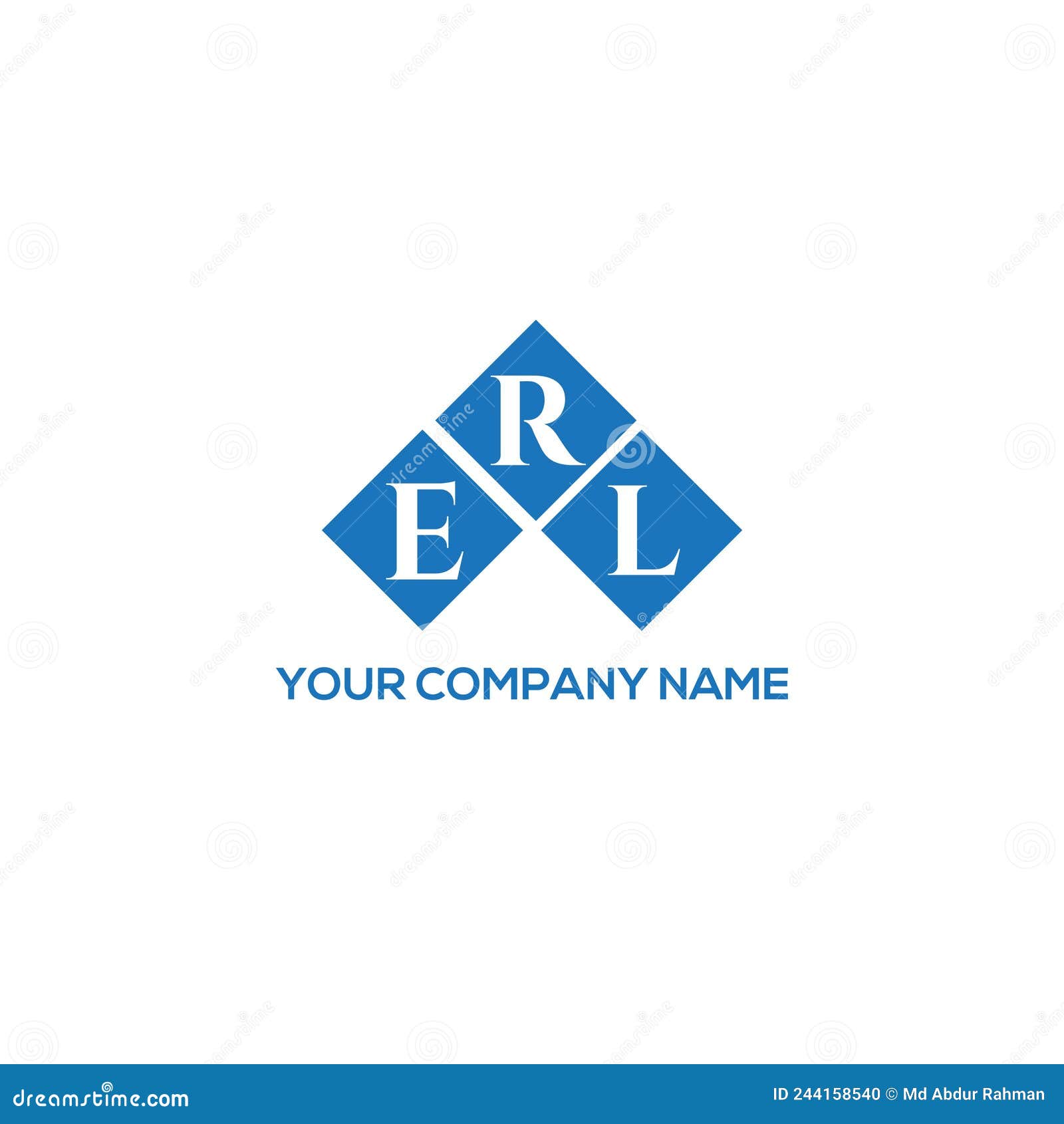 ERL Letter Logo Design on White Background. ERL Creative Initials ...