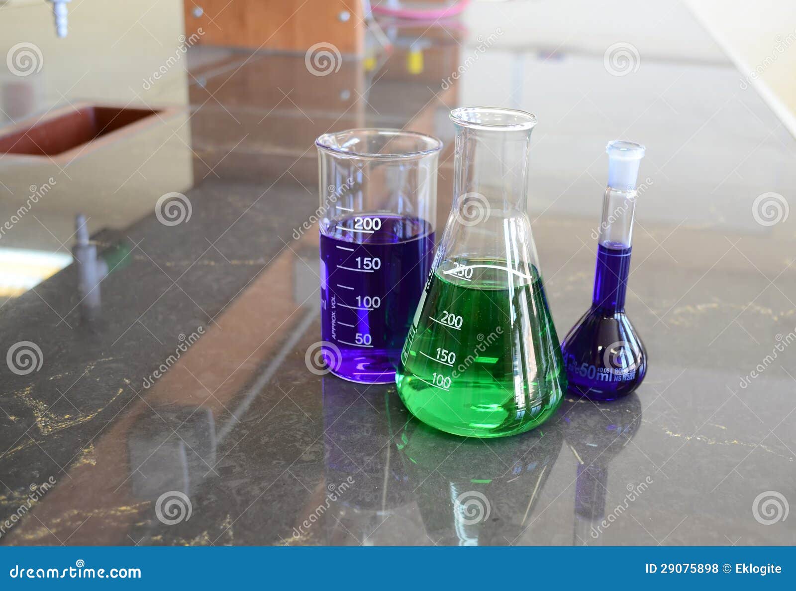 Erlen Flask with the Pipette Stock Photo - Image of flask, scientific ...