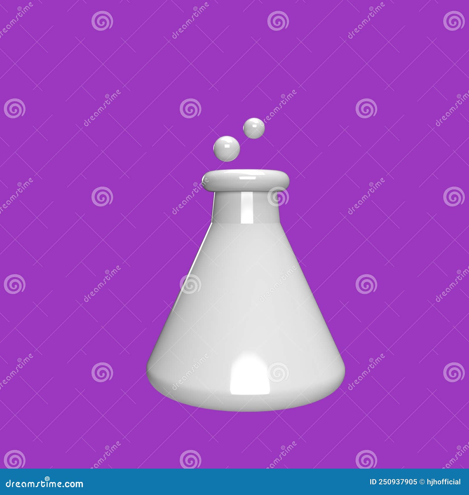Erlenmeyer 3d Model Cartoon Style. Render Illustration Stock ...