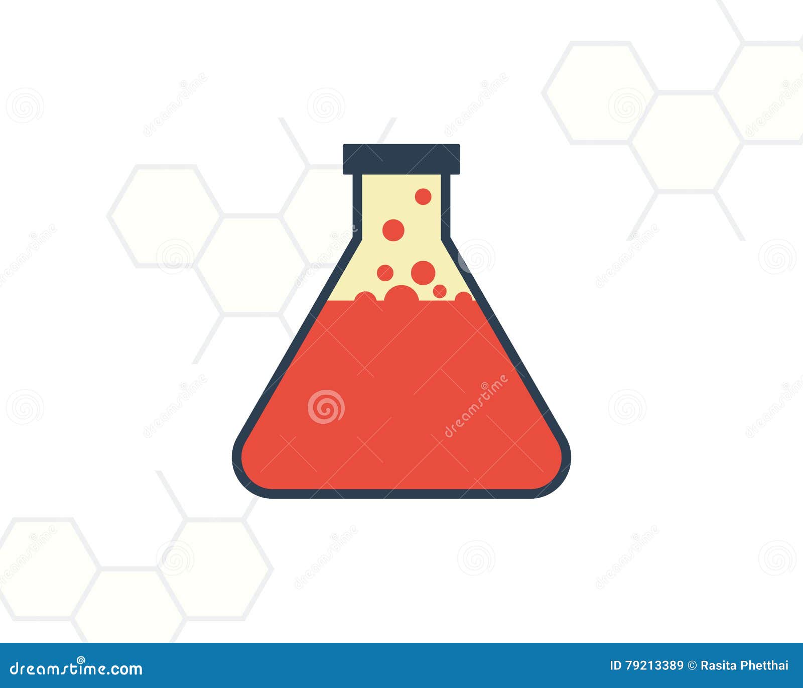 Erlenmeyer flask stock vector. Illustration of scientific - 79213389