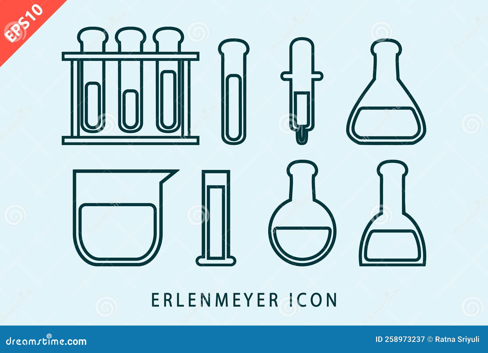 Erlenmeyer Flask Design Vector Flat Illustration Stock Vector ...