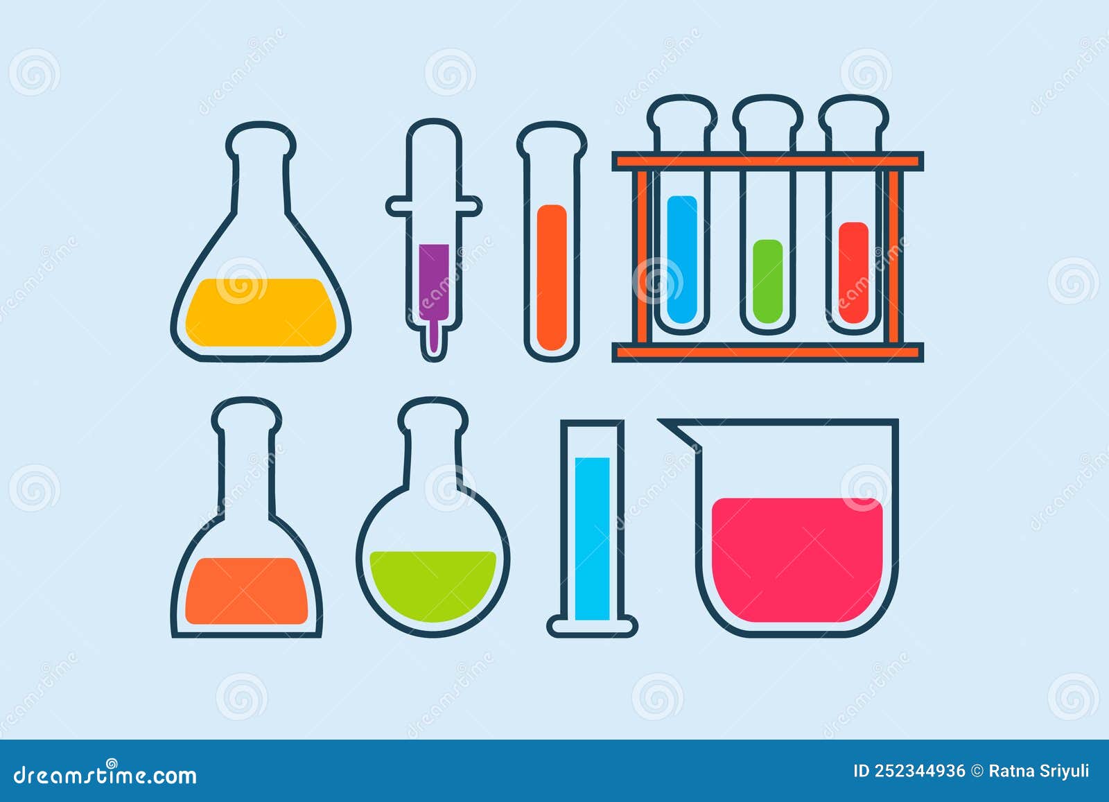 Erlenmeyer Flask Design Vector Flat Isolated Illustration Stock Vector ...