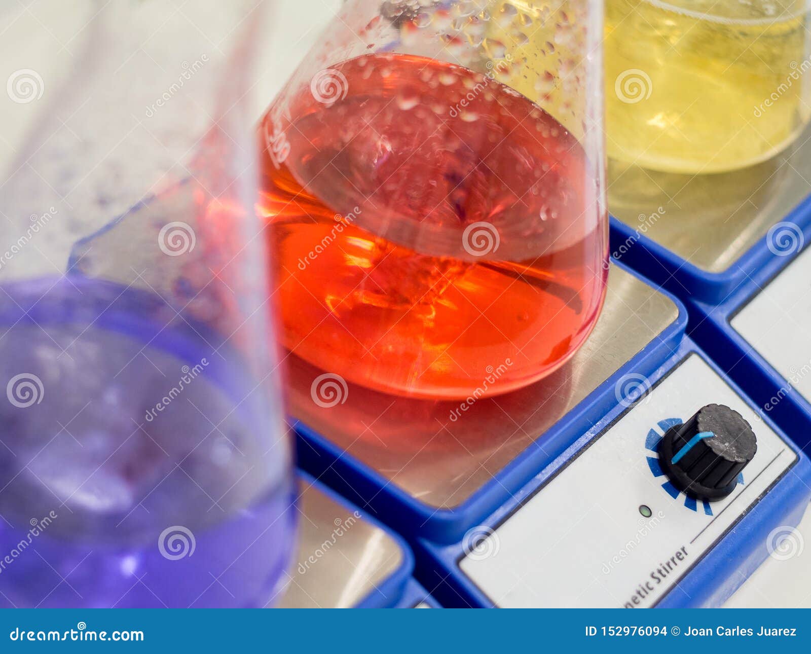 Flasks And Magnetic Stirrer With Heating Royalty-Free Stock Photo ...