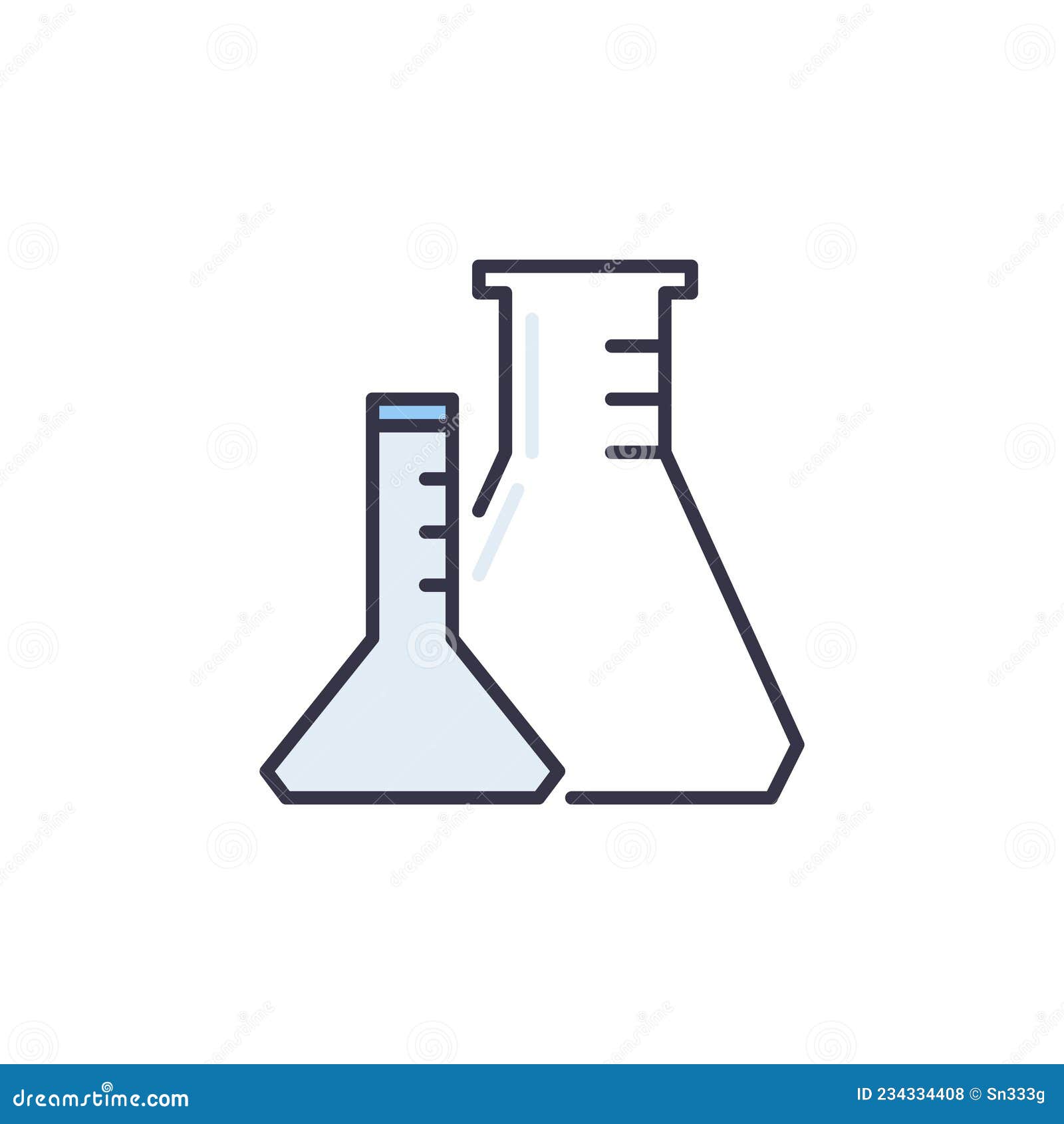 Erlenmeyer Flasks Vector Concept Creative Icon or Symbol Stock Vector ...