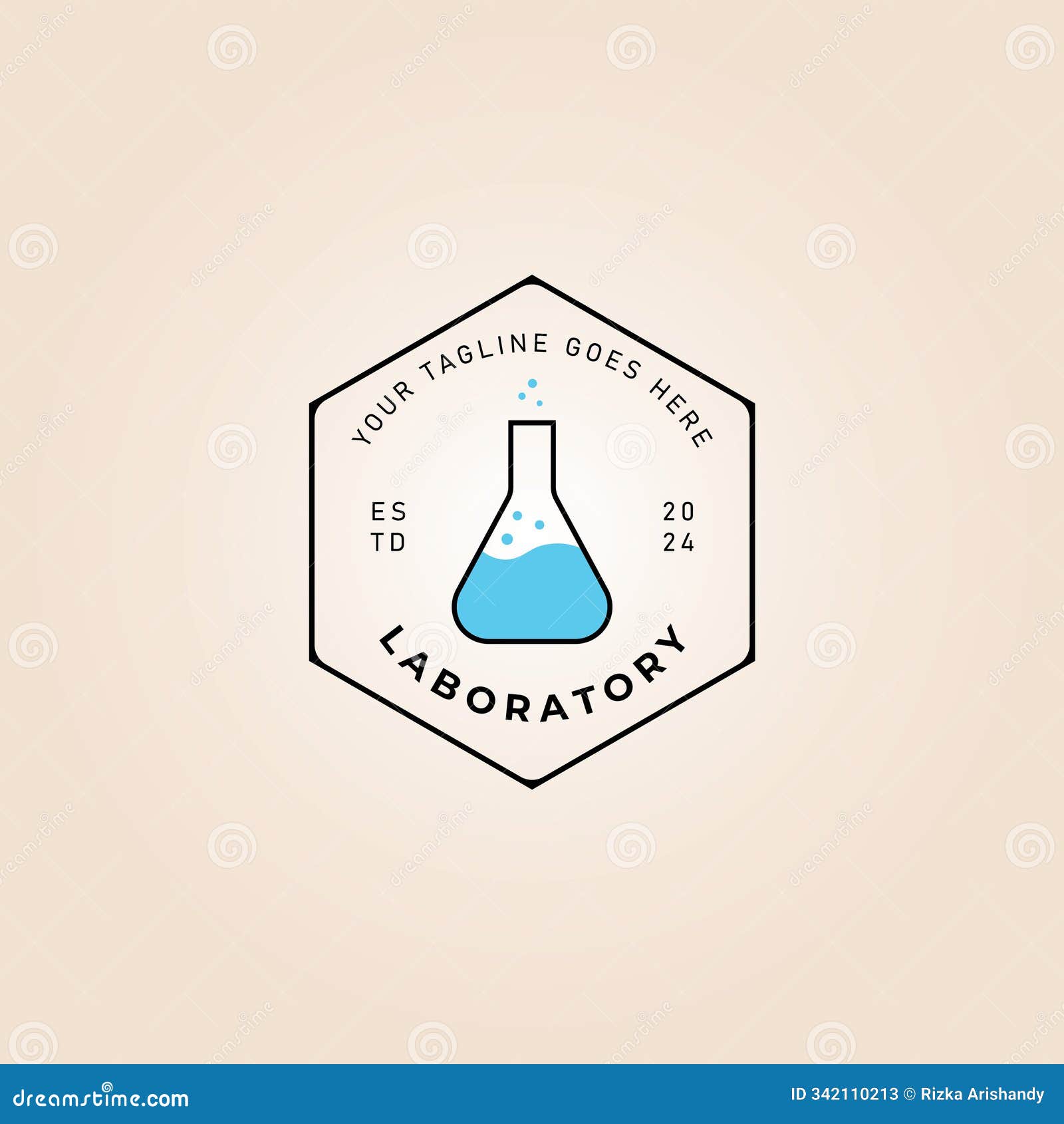 Erlenmeyer Glass for Laboratory Experiment Logo Vector Illustration ...