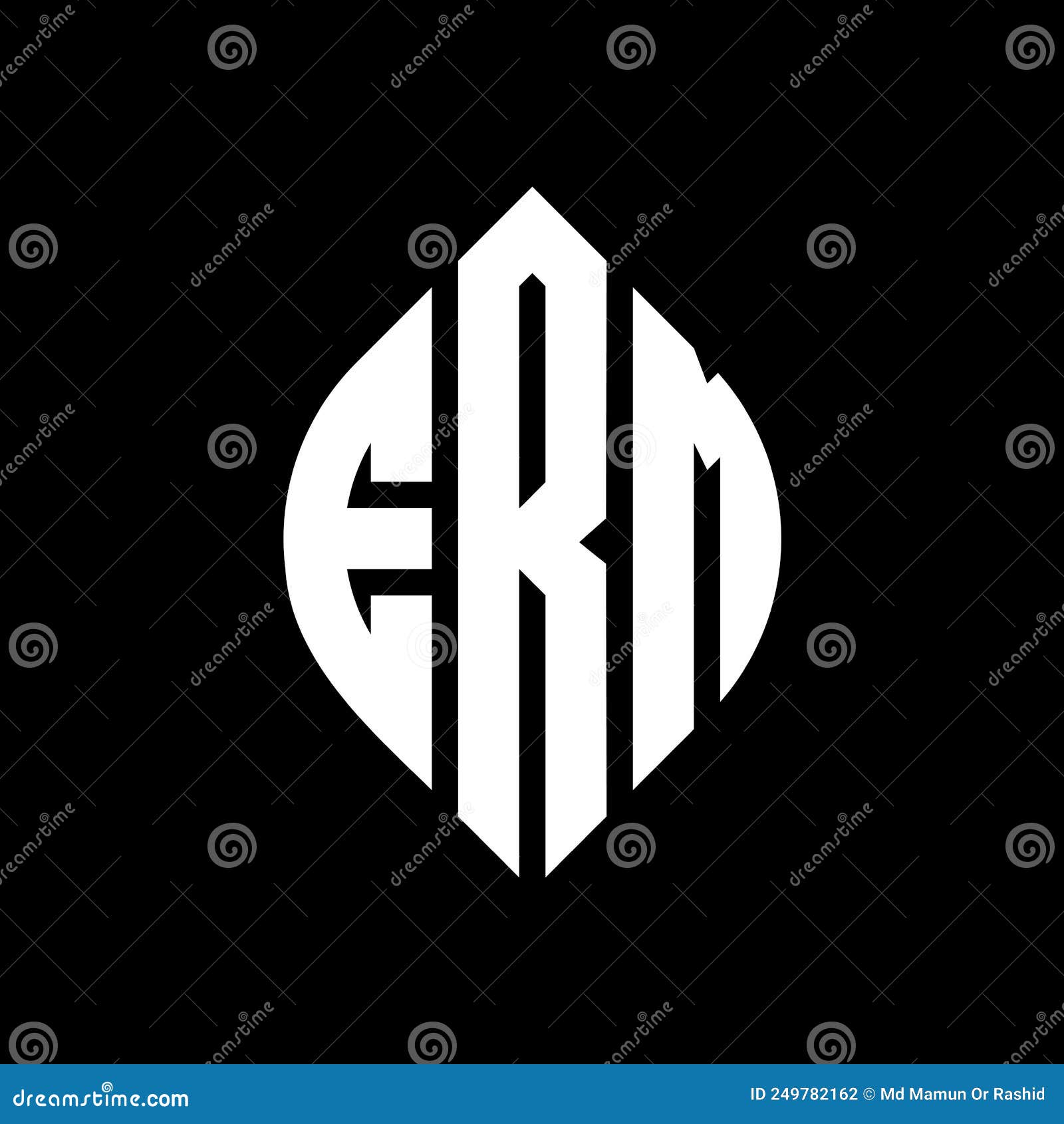ERM Circle Letter Logo Design with Circle and Ellipse Shape. ERM ...