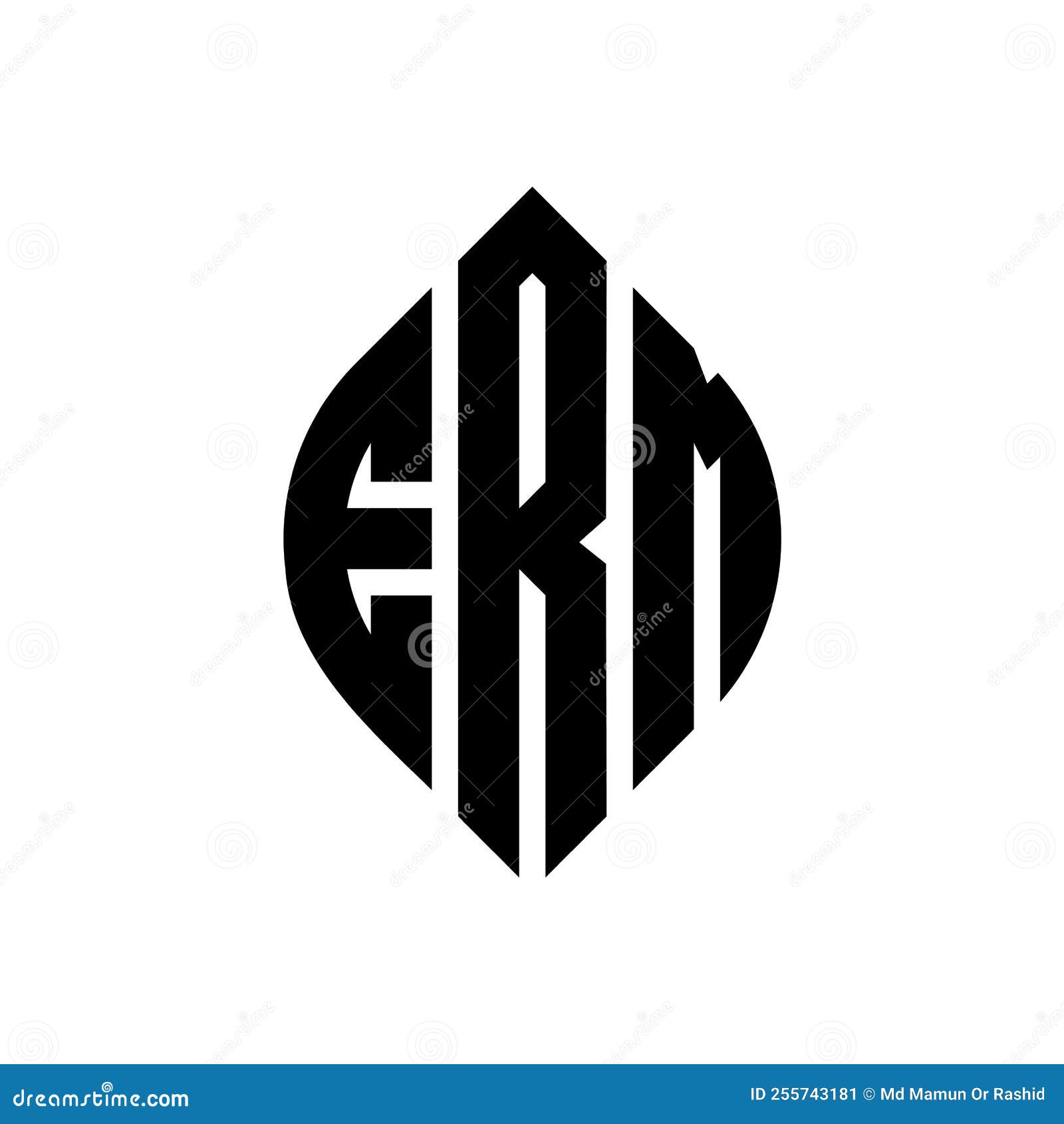 ERM Circle Letter Logo Design with Circle and Ellipse Shape. ERM ...