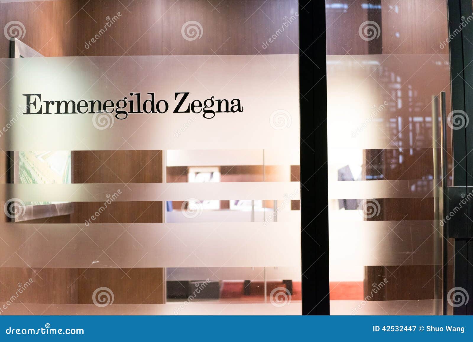 Ermenegildo Zegna shop editorial photography. Image of light - 42532447