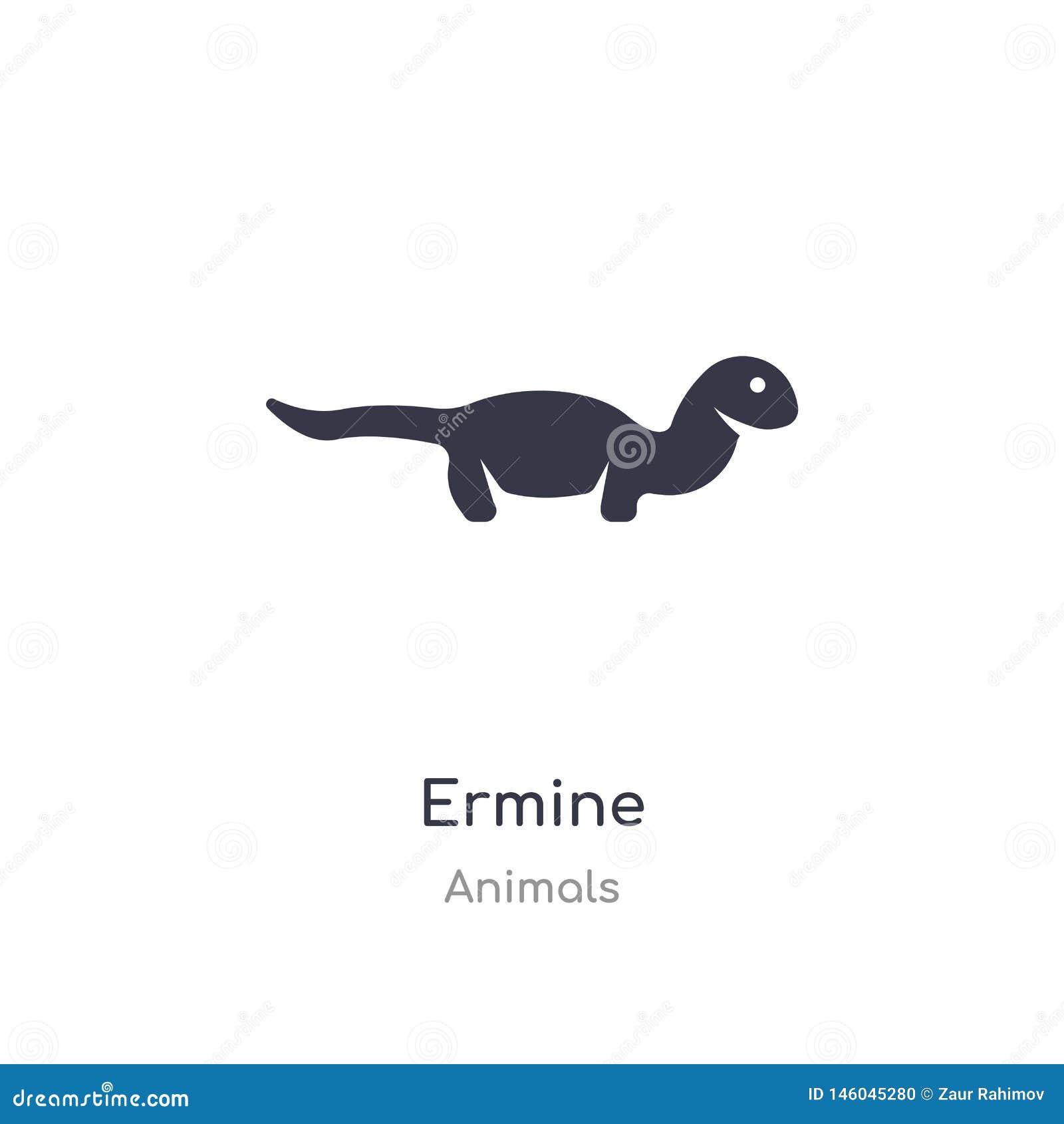 Ermine Icon. Isolated Ermine Icon Vector Illustration from Animals ...