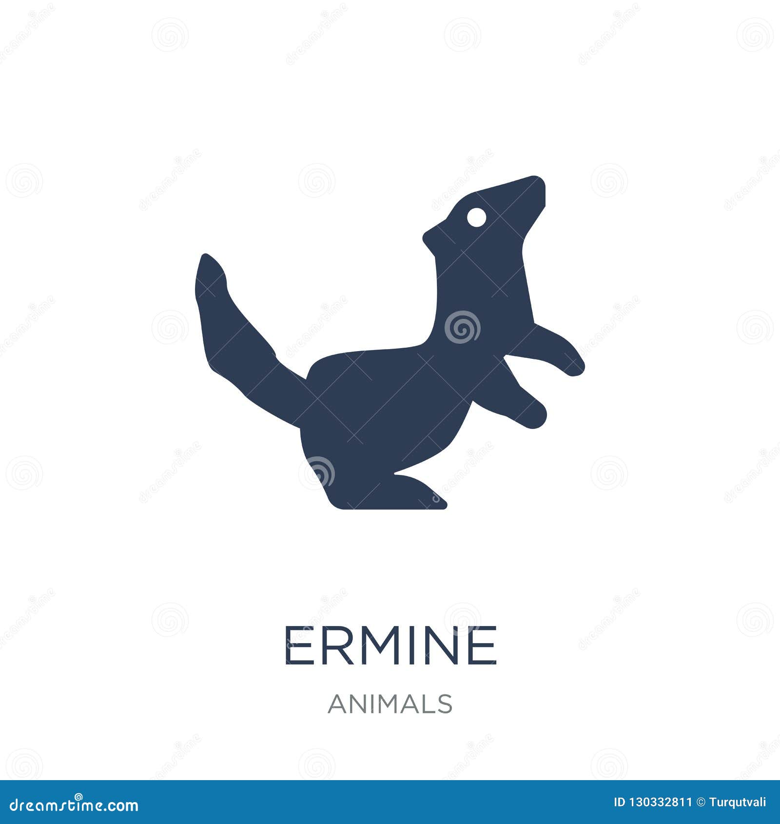 Ermine Icon. Trendy Flat Vector Ermine Icon on White Background Stock ...