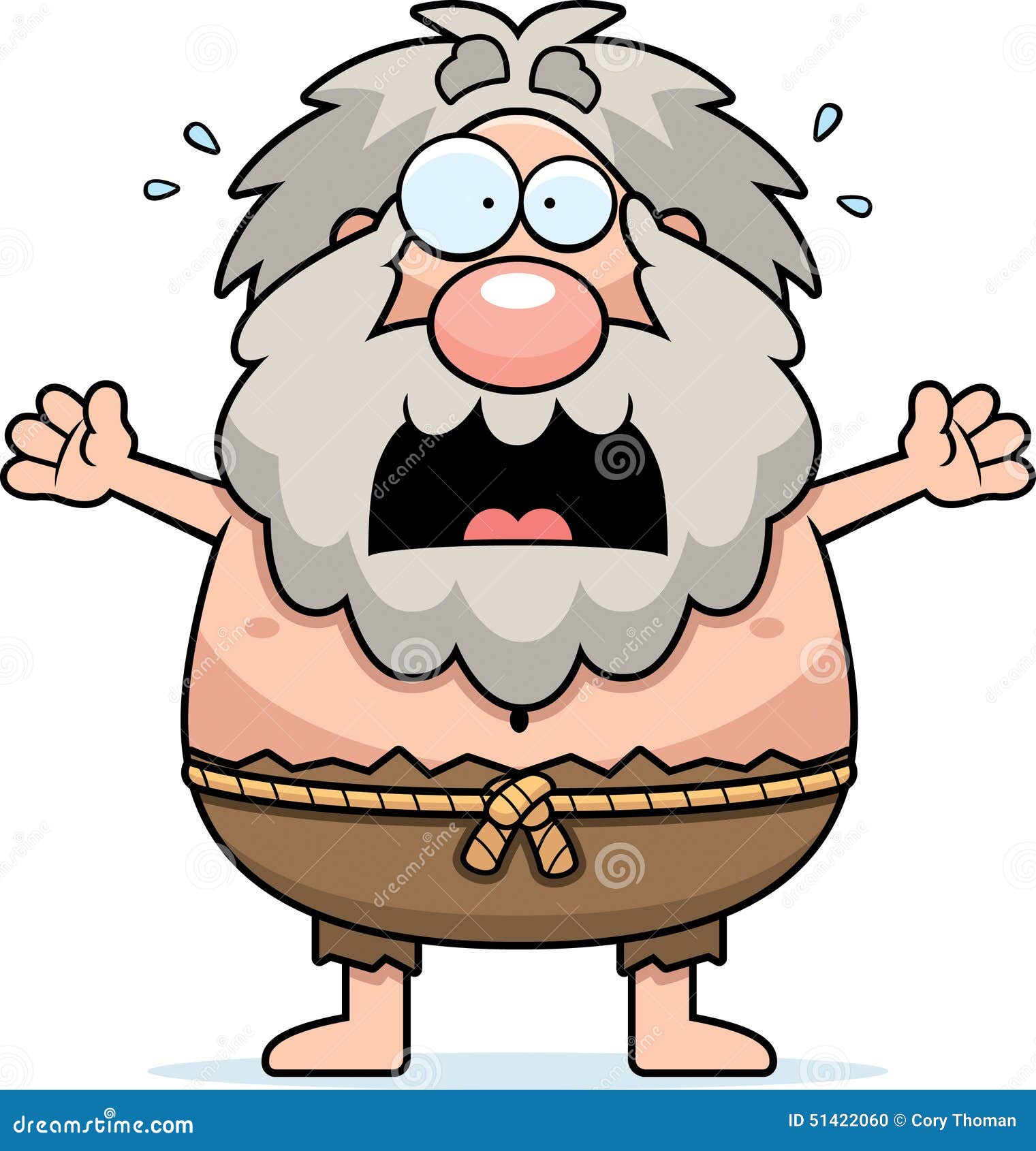 Ermite Effrayé De Bande Dessinée Illustration de Vecteur - Illustration ...