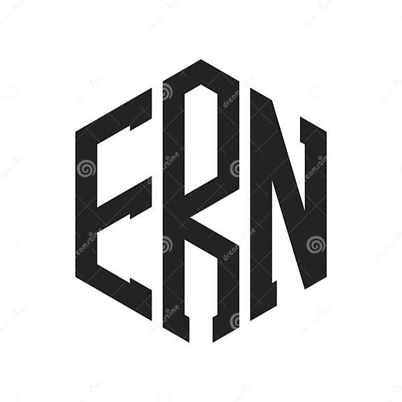 ERN Logo Design. Initial Letter ERN Monogram Logo Using Hexagon Shape ...