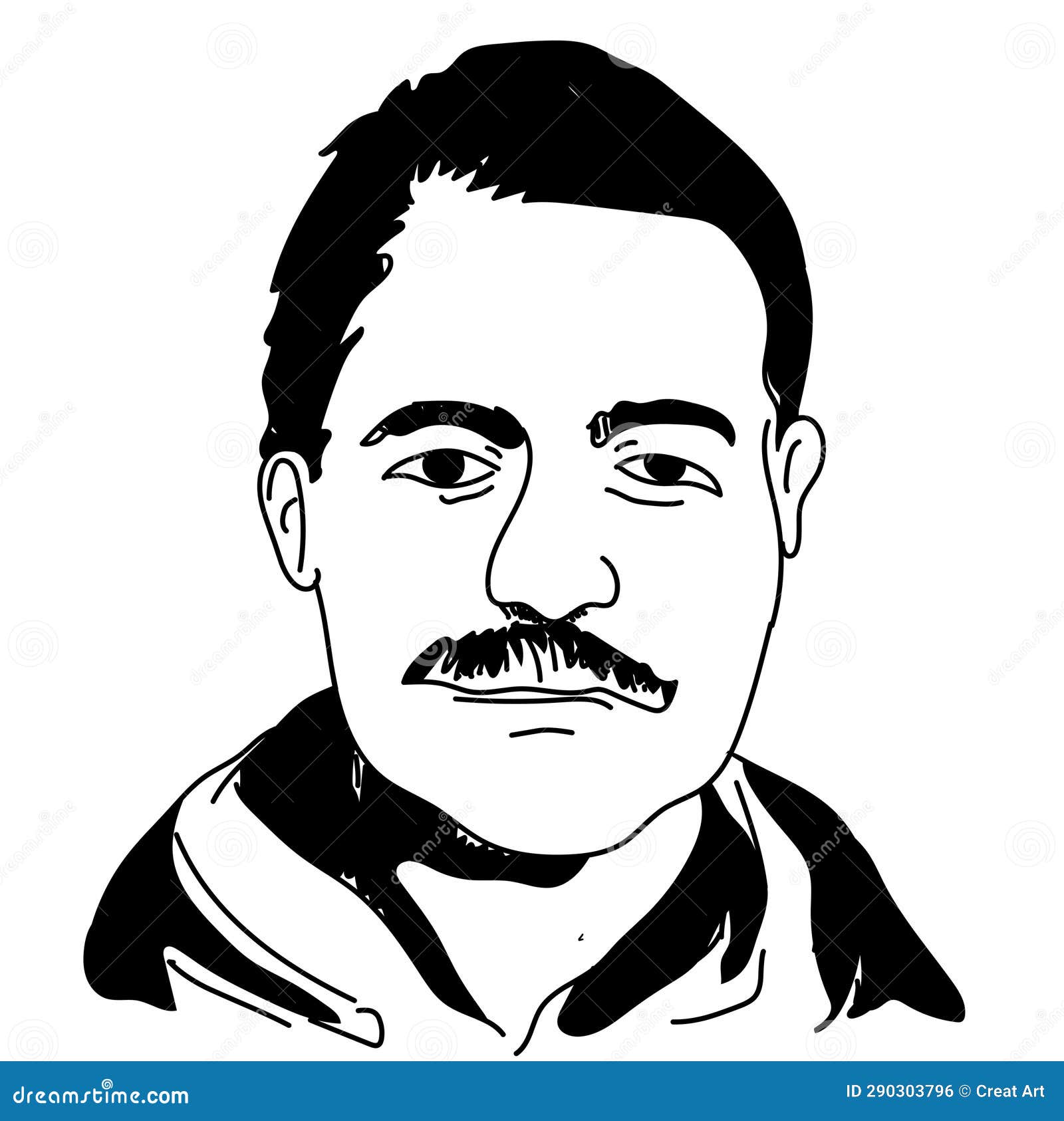 Ernest Hemingway Vector Portrait Stock Illustration - Illustration of ...