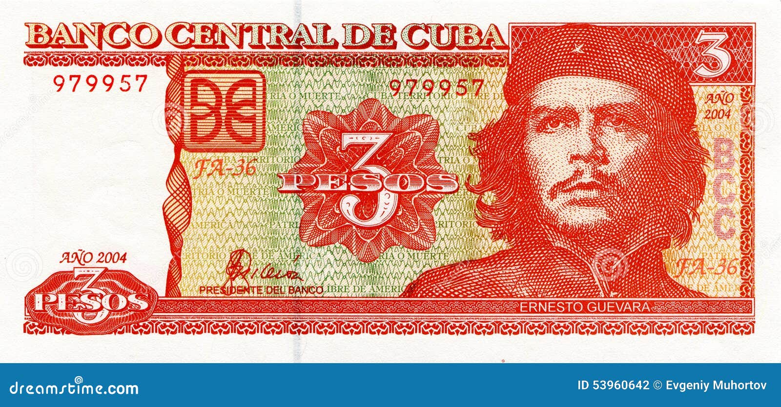 Ernesto Che Guevara on a Banknote of Cuba Stock Photo - Image of bank ...