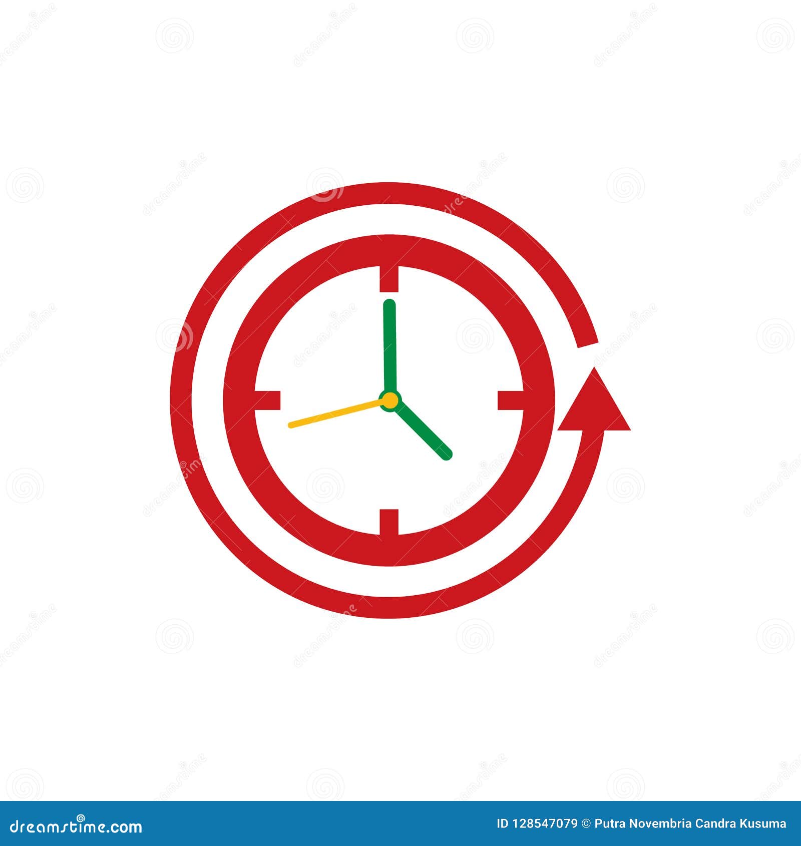 Erneuern Sie Zeit Logo Icon Design Vektor Abbildung - Illustration von ...