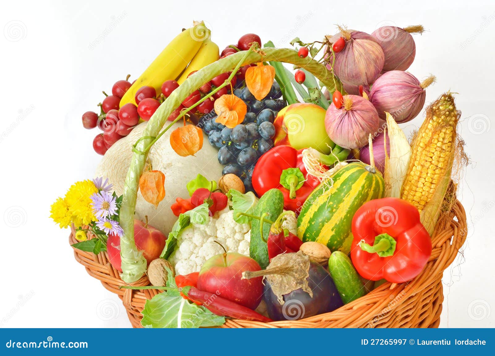 Erntekorb stockbild. Bild von berberitzenbeere, kürbis - 27265997