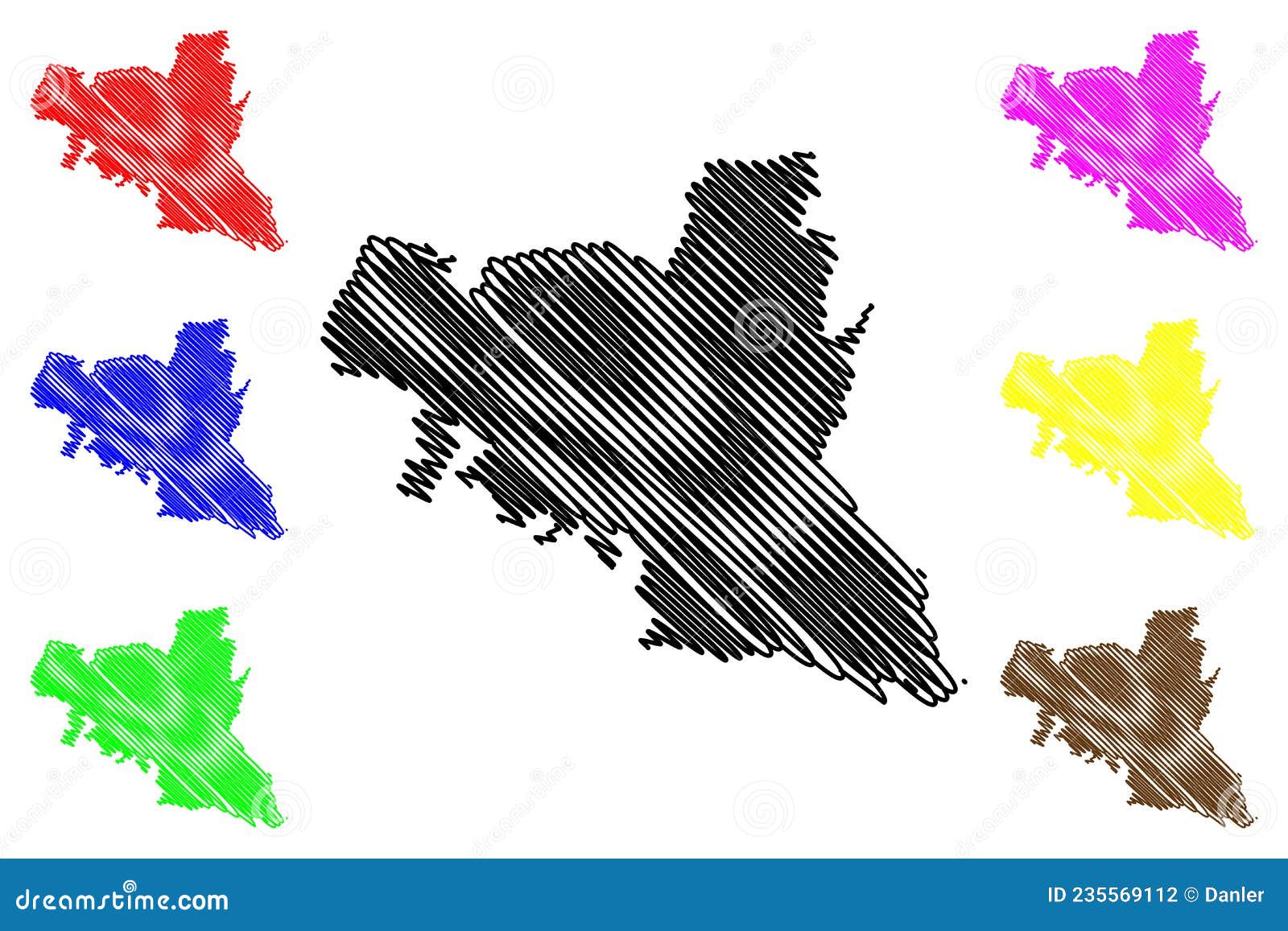 Erode District Tamil Nadu State, Republic of India Map Vector ...