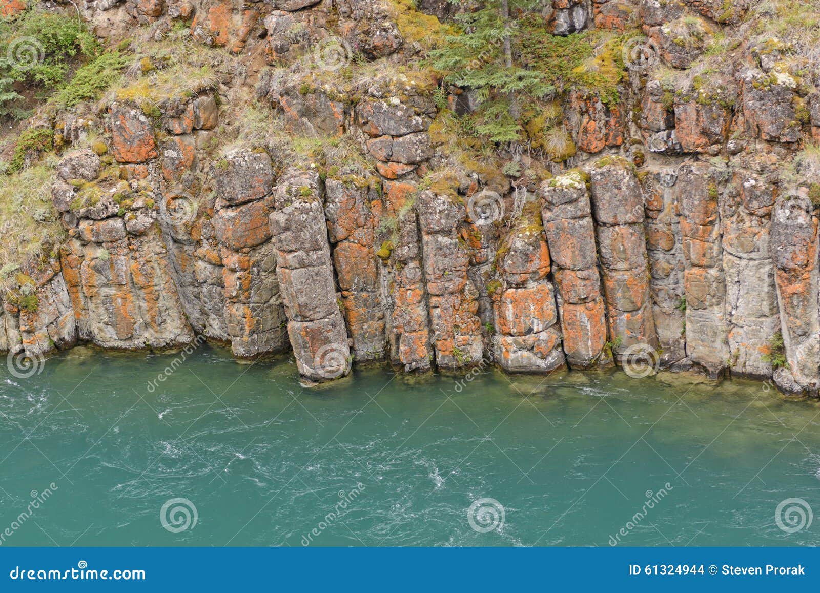 Eroded Basalt in a River Canyon Stock Photo - Image of natural, geology ...