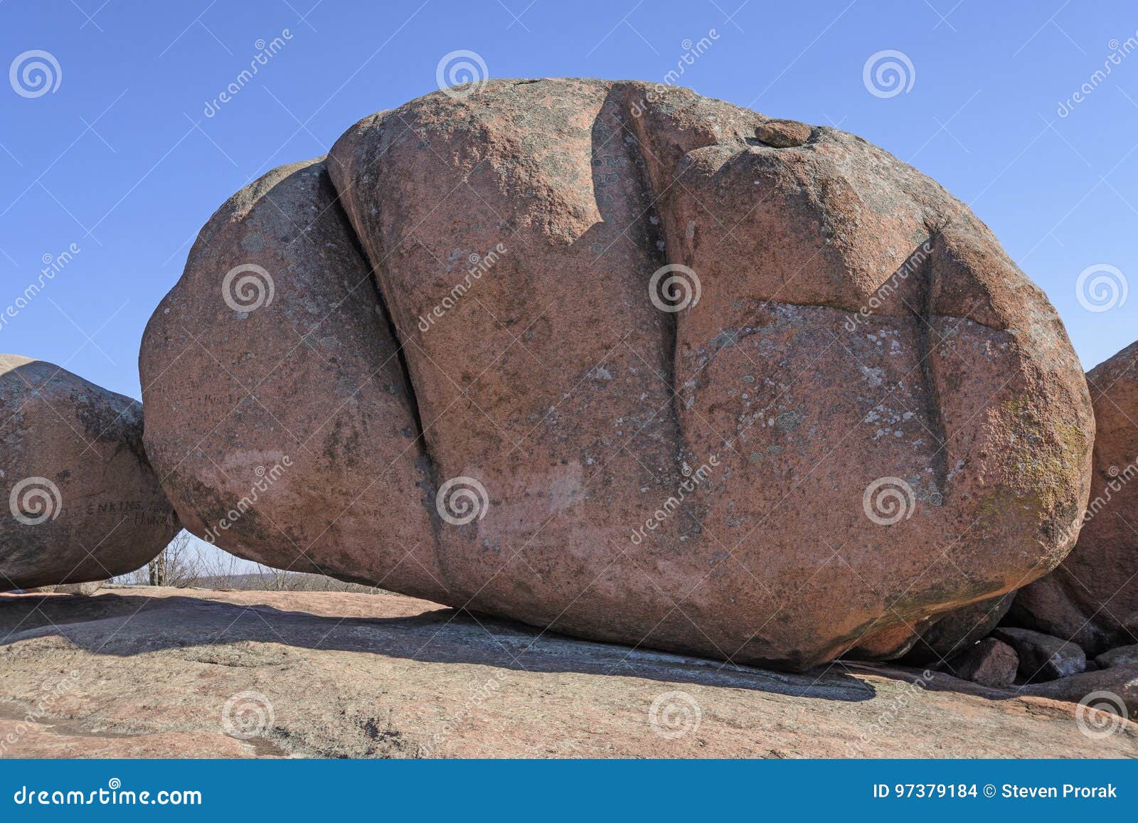 Eroded Boulder on a Granite Outcrop Stock Photo - Image of pretty ...