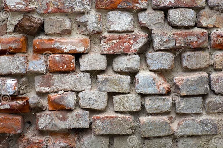 Eroded brick wall stock photo. Image of cement, ancient - 35276798