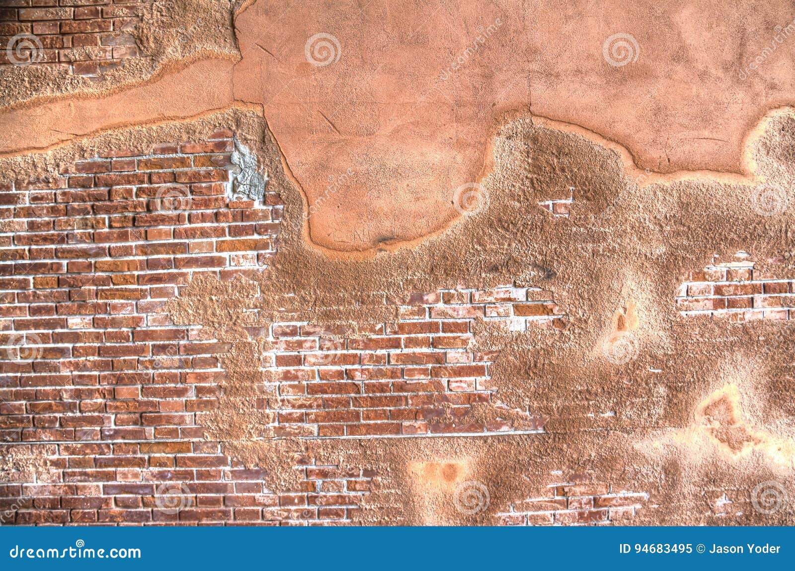 Eroded Brick Wall Texture stock image. Image of rough - 94683495