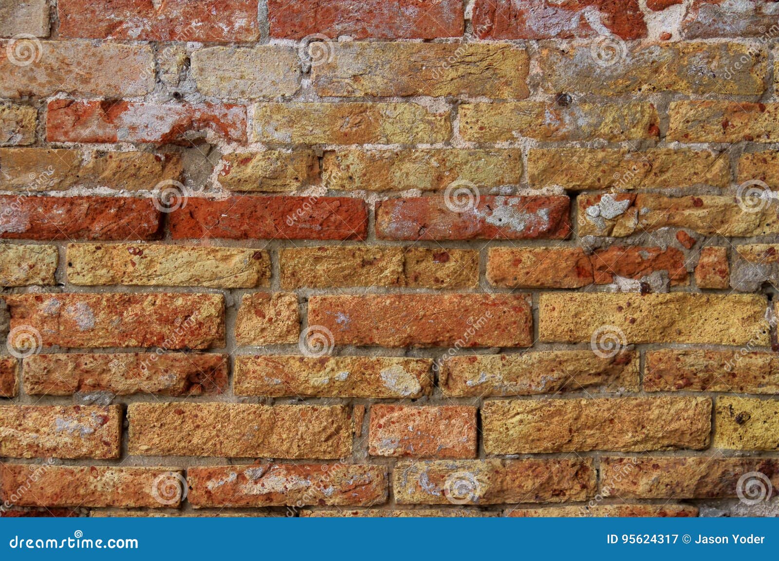 Eroded Brick Wall Texture stock image. Image of retro - 95624317