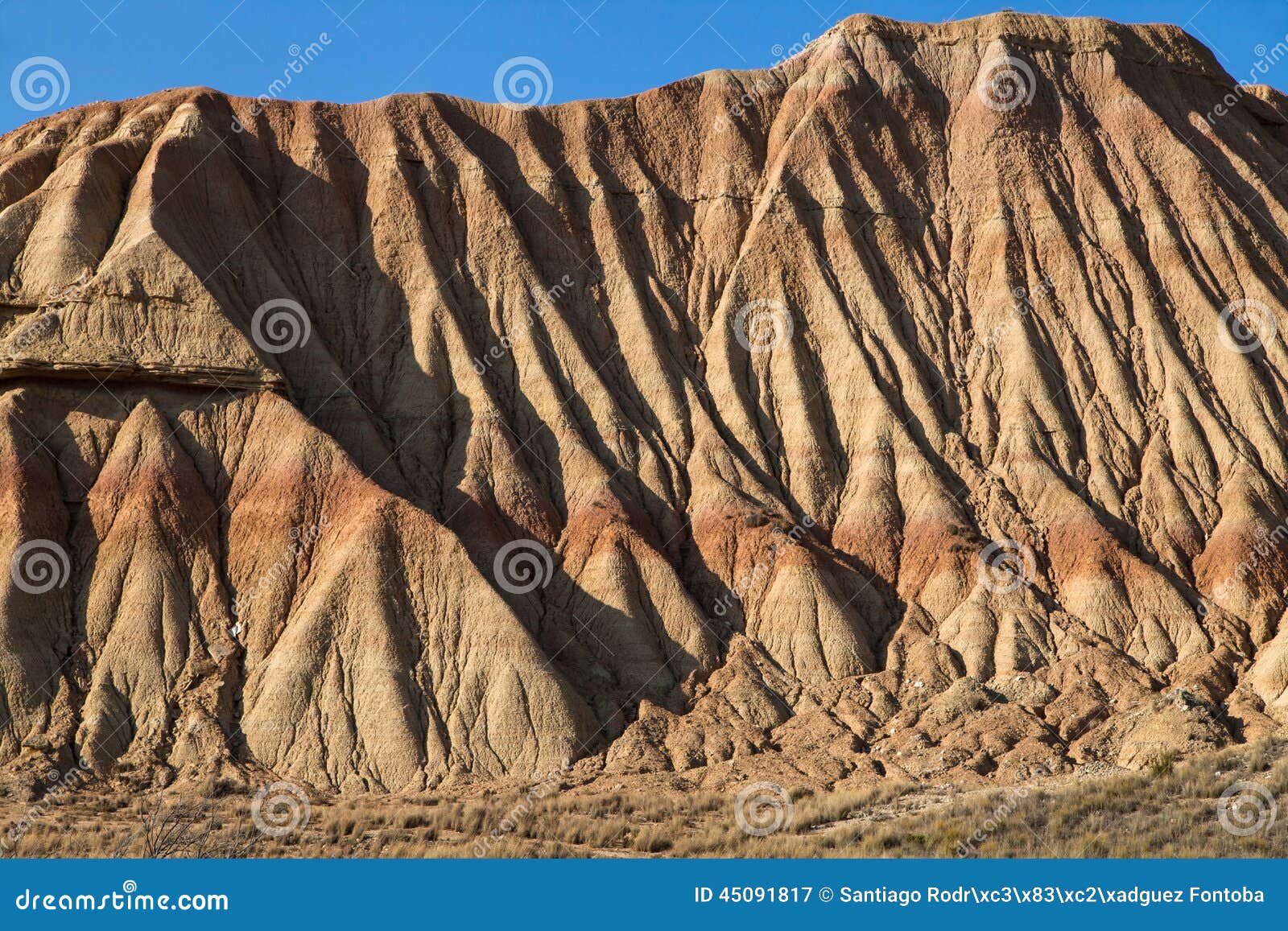 Eroded Clay Formations in Bardenas Reales Stock Image - Image of ...