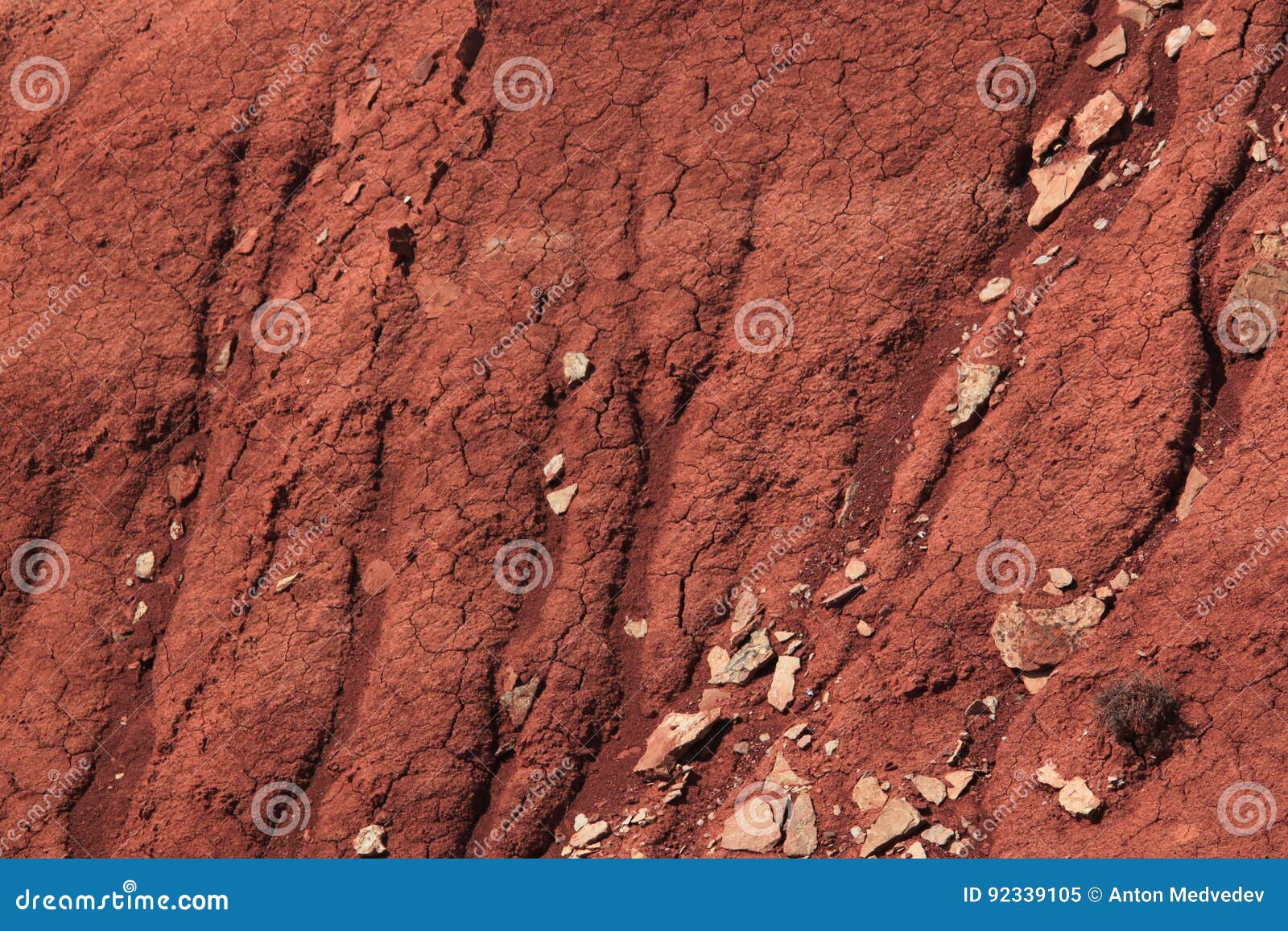 Eroded Clay Slope of the Mountain Stock Image - Image of rock ...