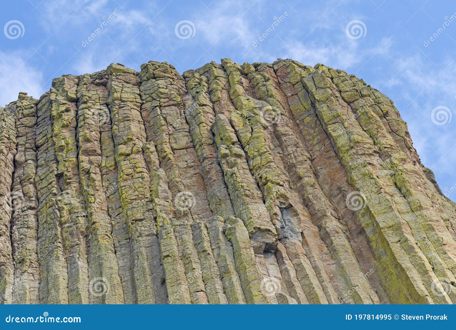 Eroded Column Details at the Top of Devils Tower Stock Image - Image of ...