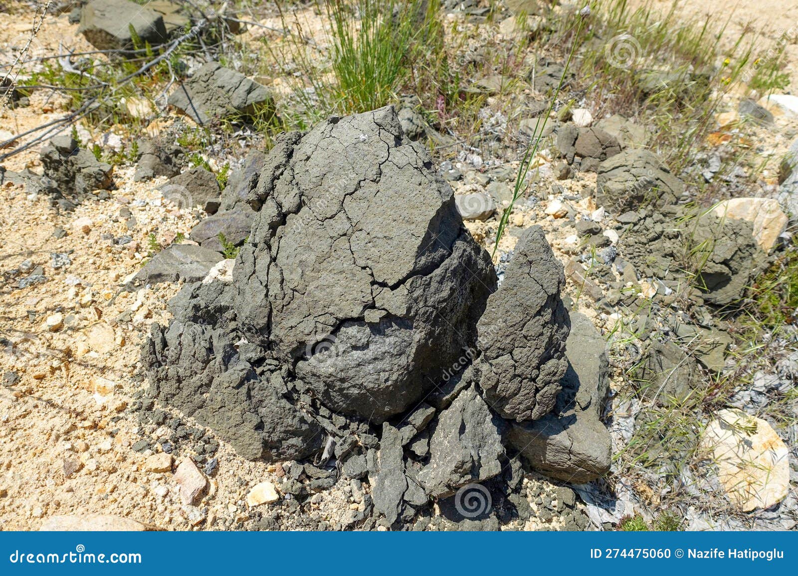 Eroded, Crumbling Rock On The Piestewa Summit Trail In The Mountains Of ...