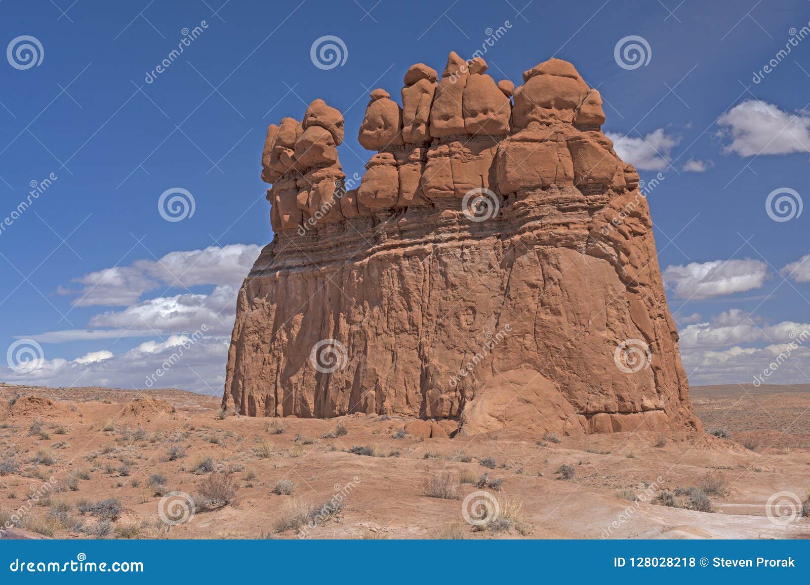Eroded Monolith in the Desert Stock Photo - Image of arid, erosion ...