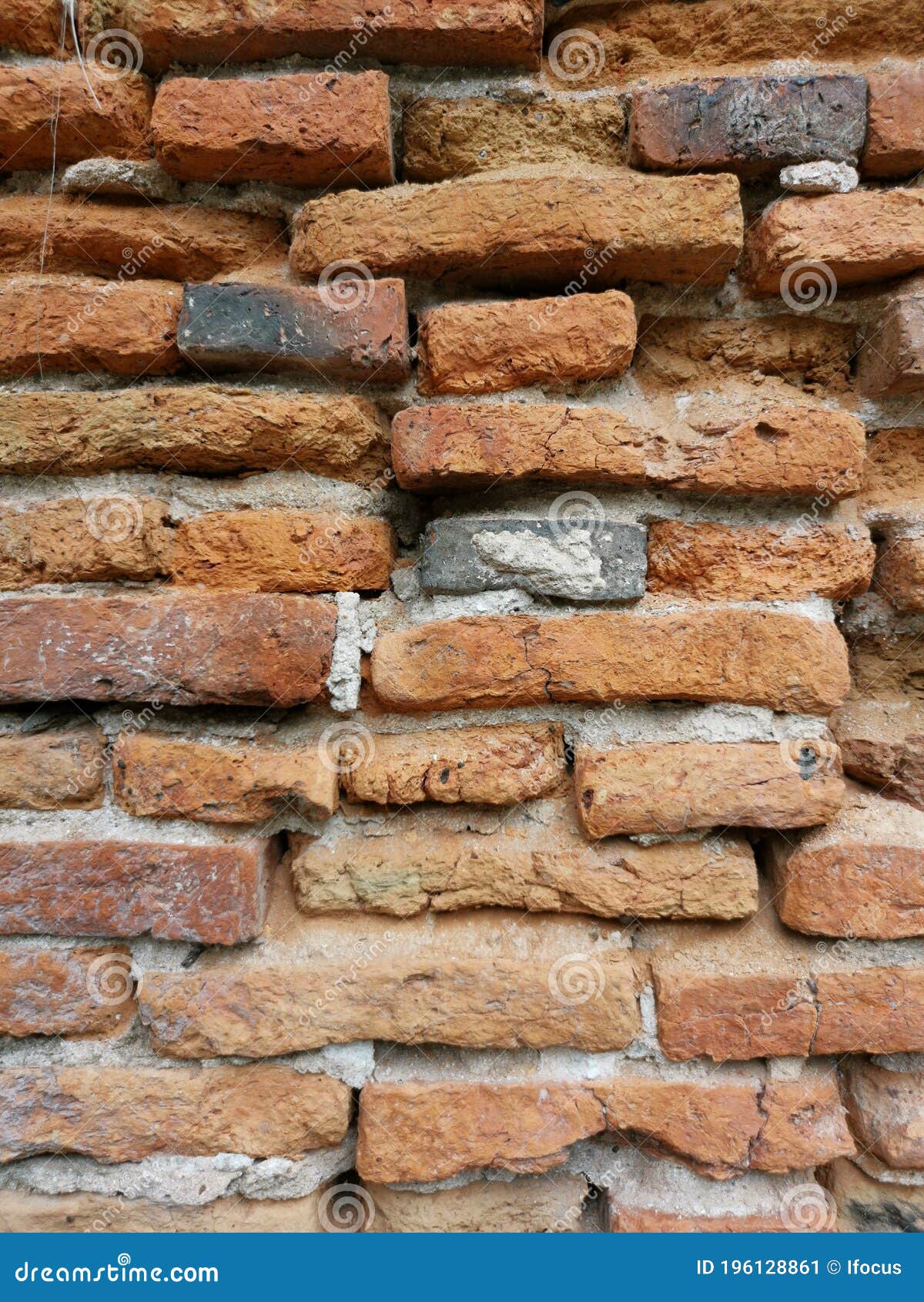 Eroded Mortar on Brick Wall Stock Image - Image of mortar, architecture ...