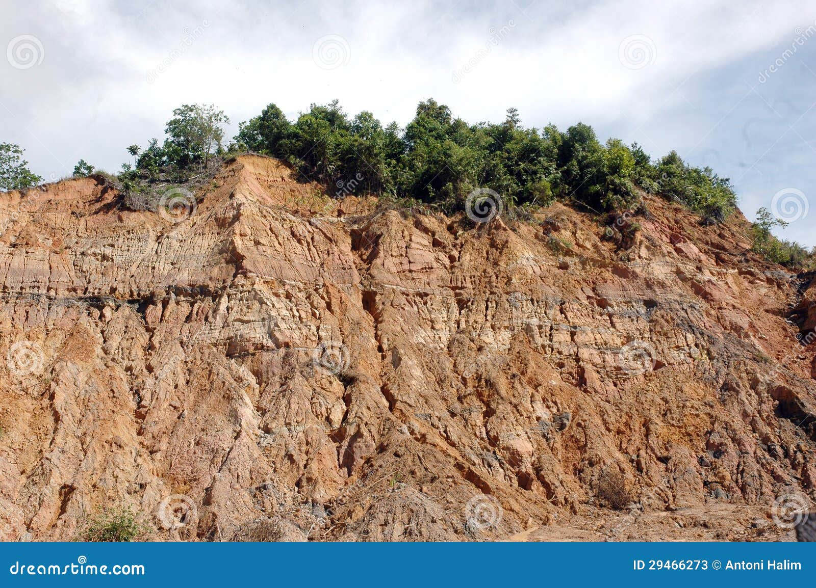 Eroded mountain stock image. Image of clouds, hills, desert - 29466273