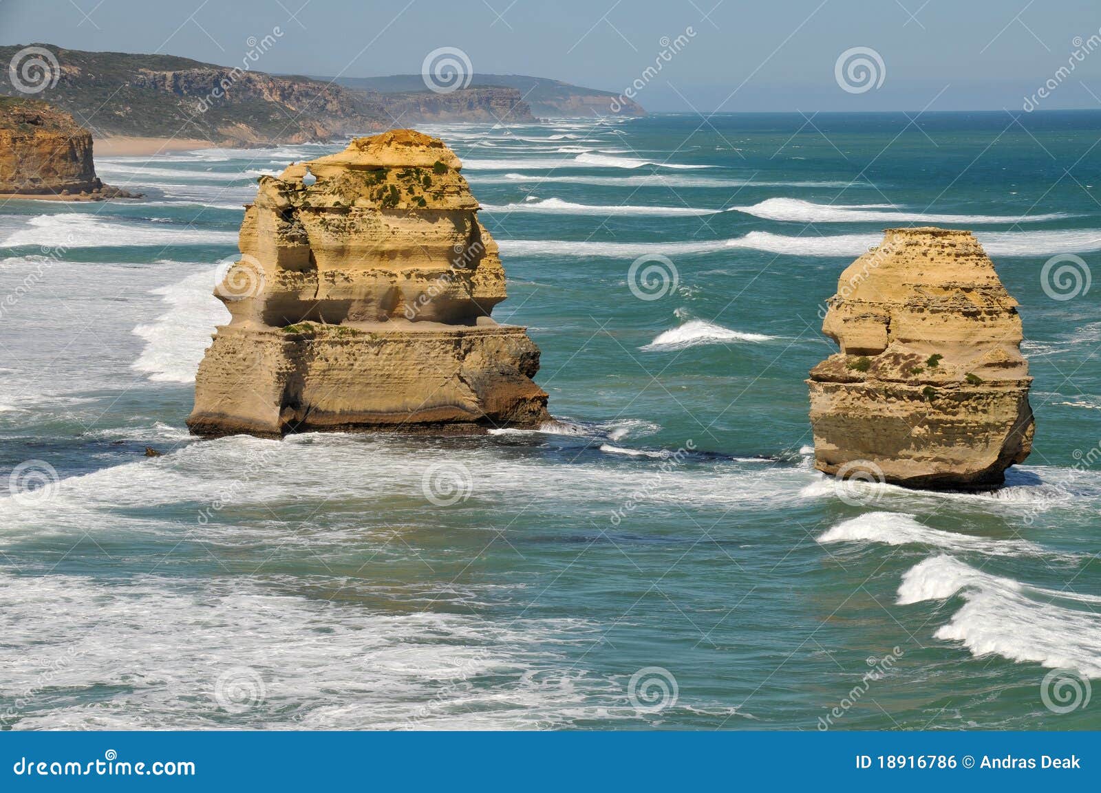 Eroded Rock Formations at the Twelve Apostles Stock Photo - Image of ...