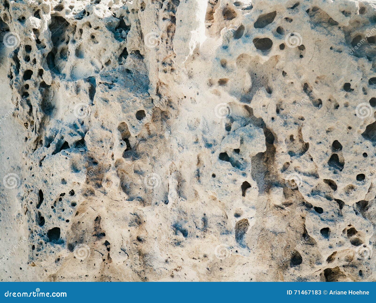 Eroded Rocks with Holes beside the Sea Stock Image - Image of full ...