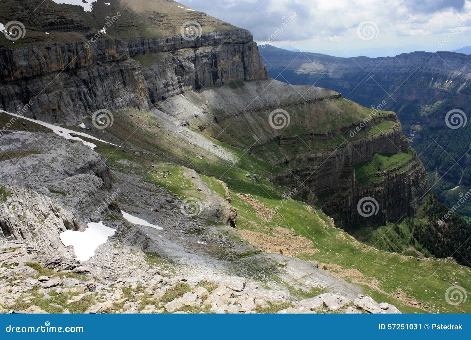 Eroded Slopes in Ordesa National Park Stock Image - Image of gorge ...