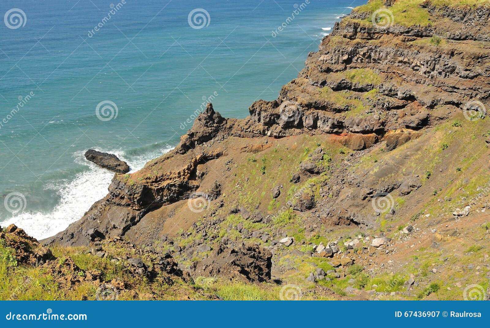 Eroding cliff a by ravine stock image. Image of waves - 67436907