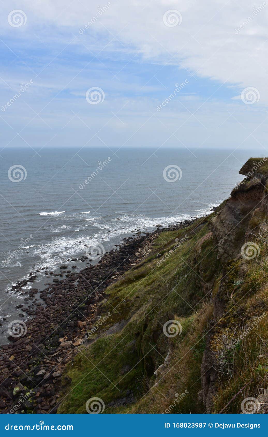Eroding Sea Cliffs Along the Ocean in Robin Hoods Bay Stock Image ...