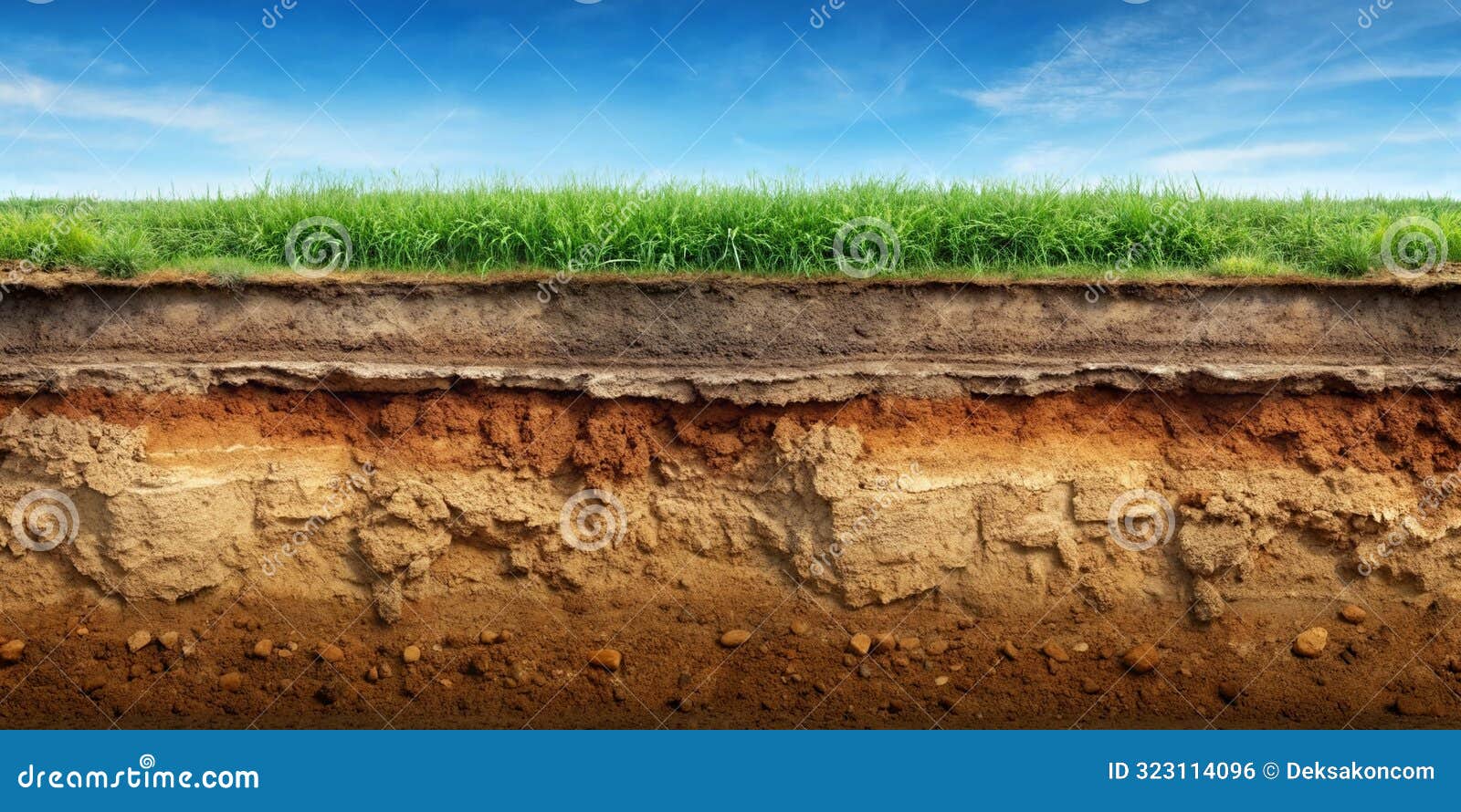 Eroding Soil Subsoil And Bedrock Underground Soil Layer Of Cross ...