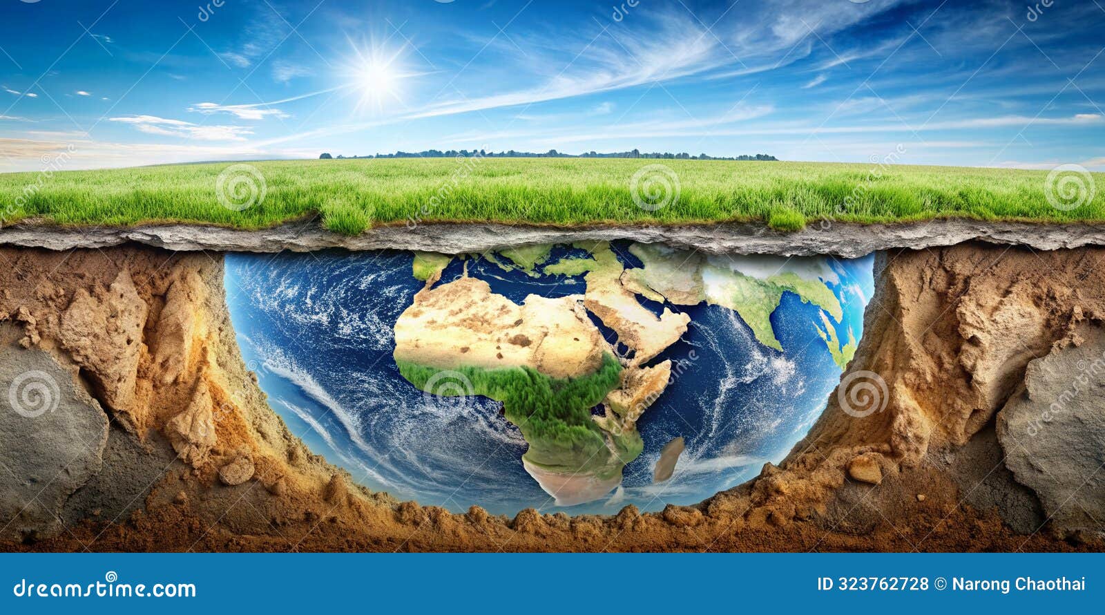 Eroding Soil Subsoil and Bedrock Underground Soil Layer of Cross ...