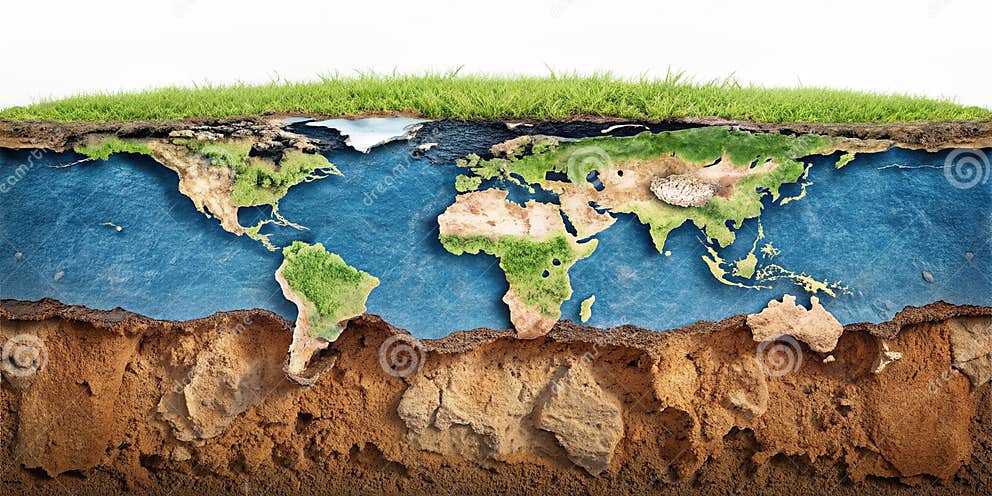Eroding Soil Subsoil and Bedrock Underground Soil Layer of Cross ...