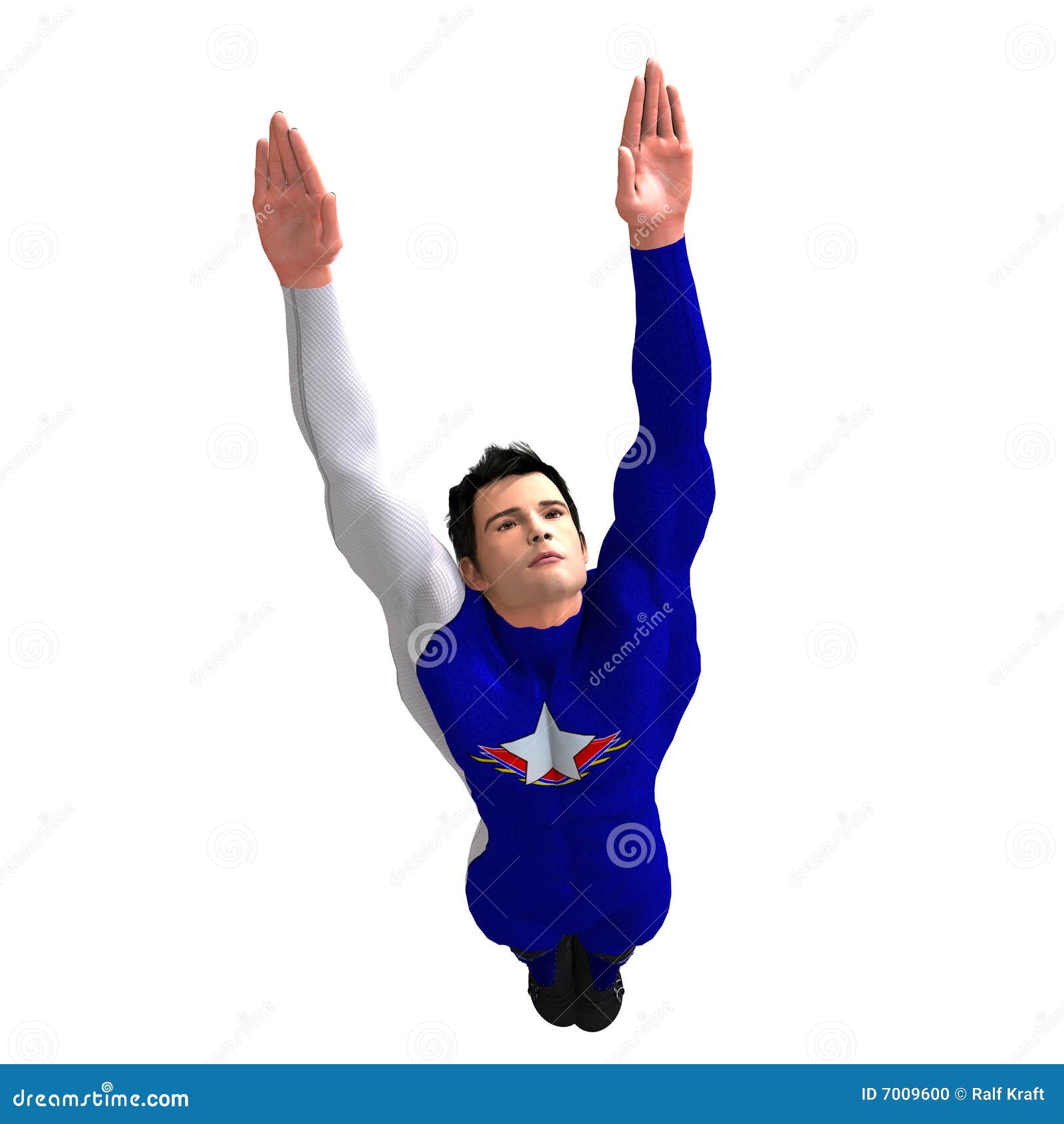 Eroe Eccellente Blu Che Salva Il Mondo Illustrazione di Stock ...