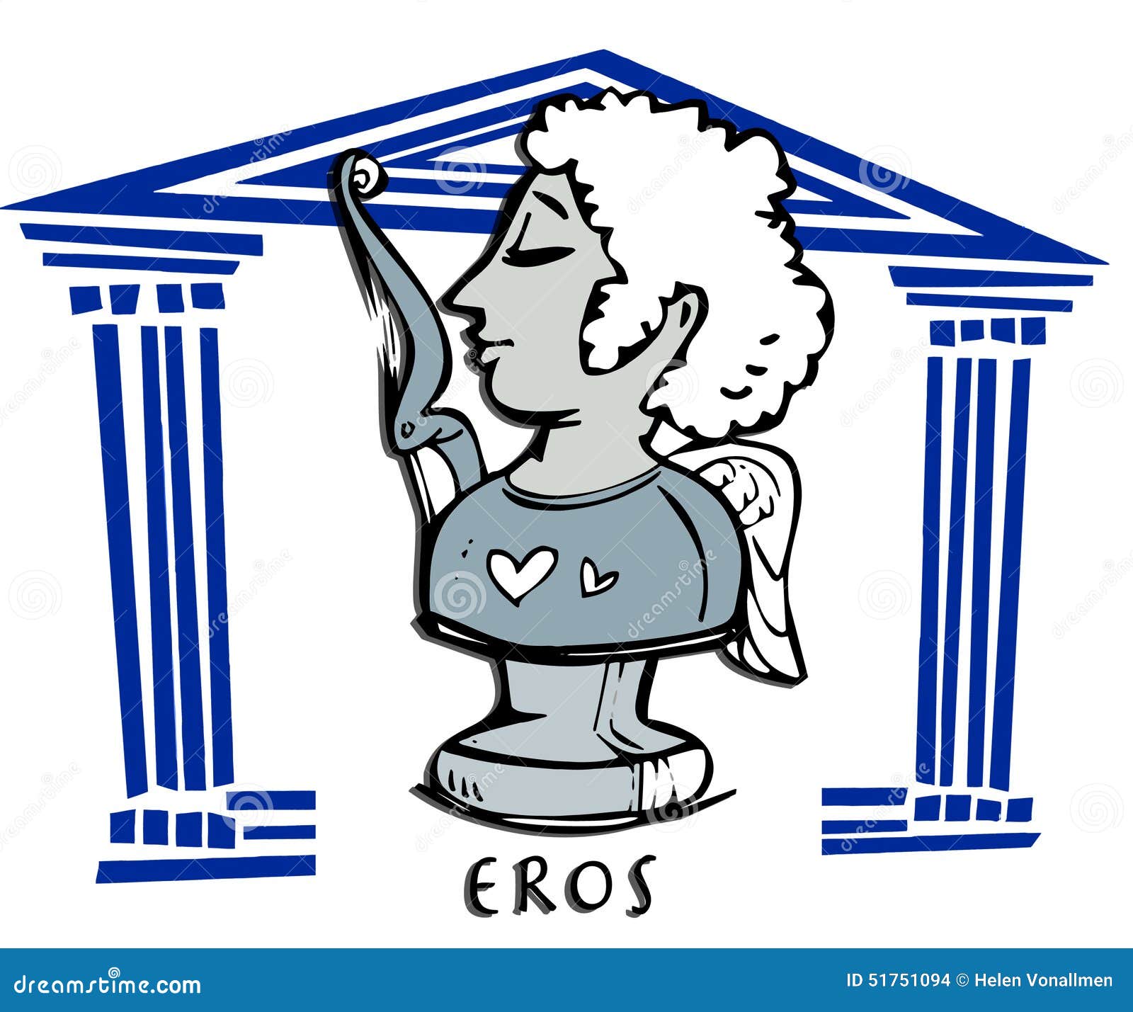 Eros Olympian Greek God, Ancient Greece Mythology Character Vector ...